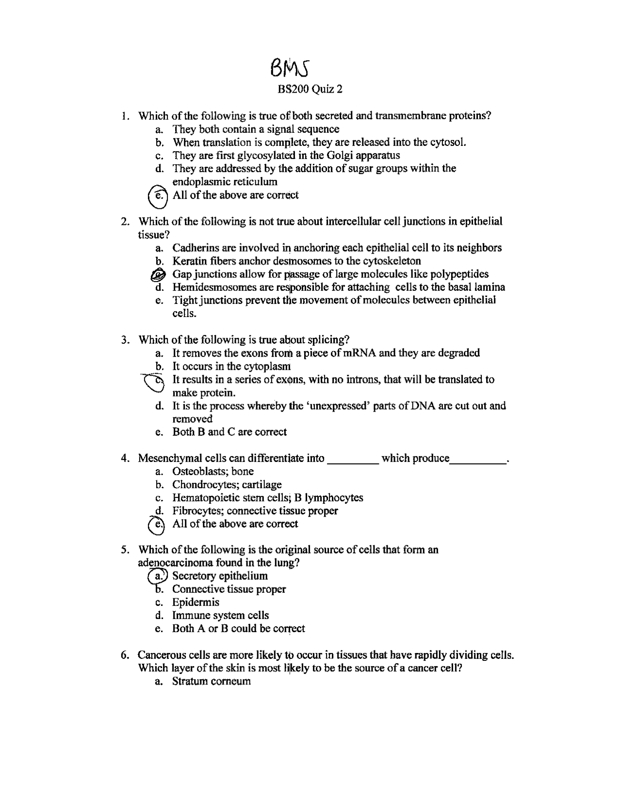 10 Solved Problems On Intracellular Cell Junctions Quiz 2 Bms 200
