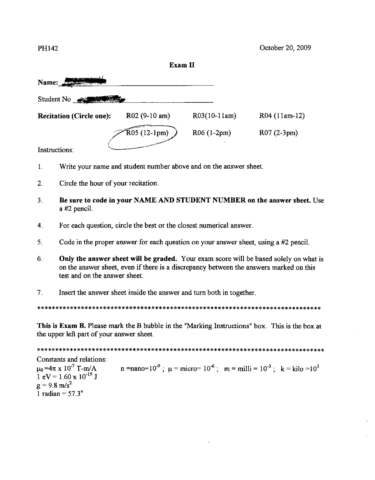 Physics For Scientists And Engineers Ii Exam 2 With Solutions Ph