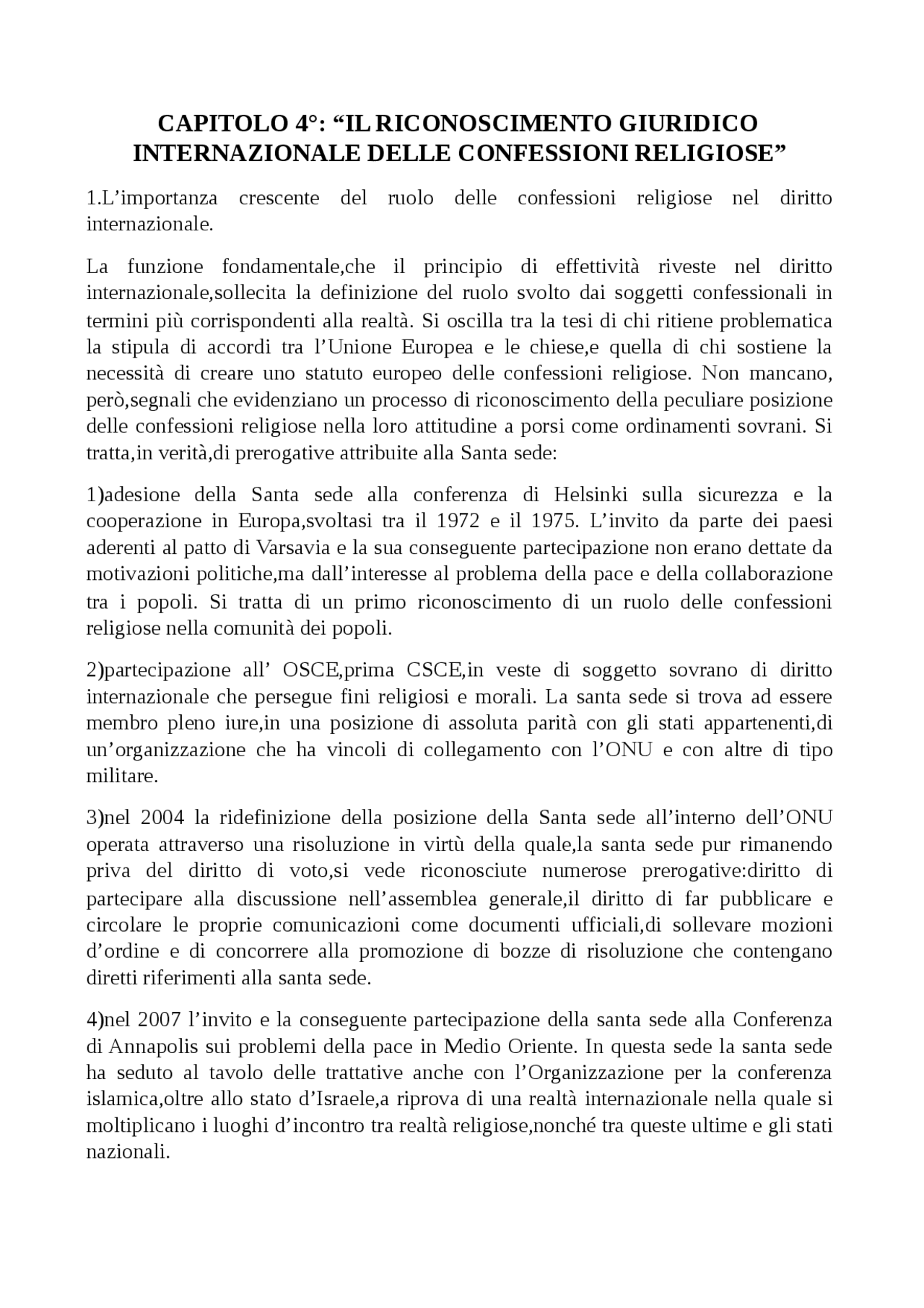 Guarino riconoscimento giuridico delle confessioni religiose - Docsity