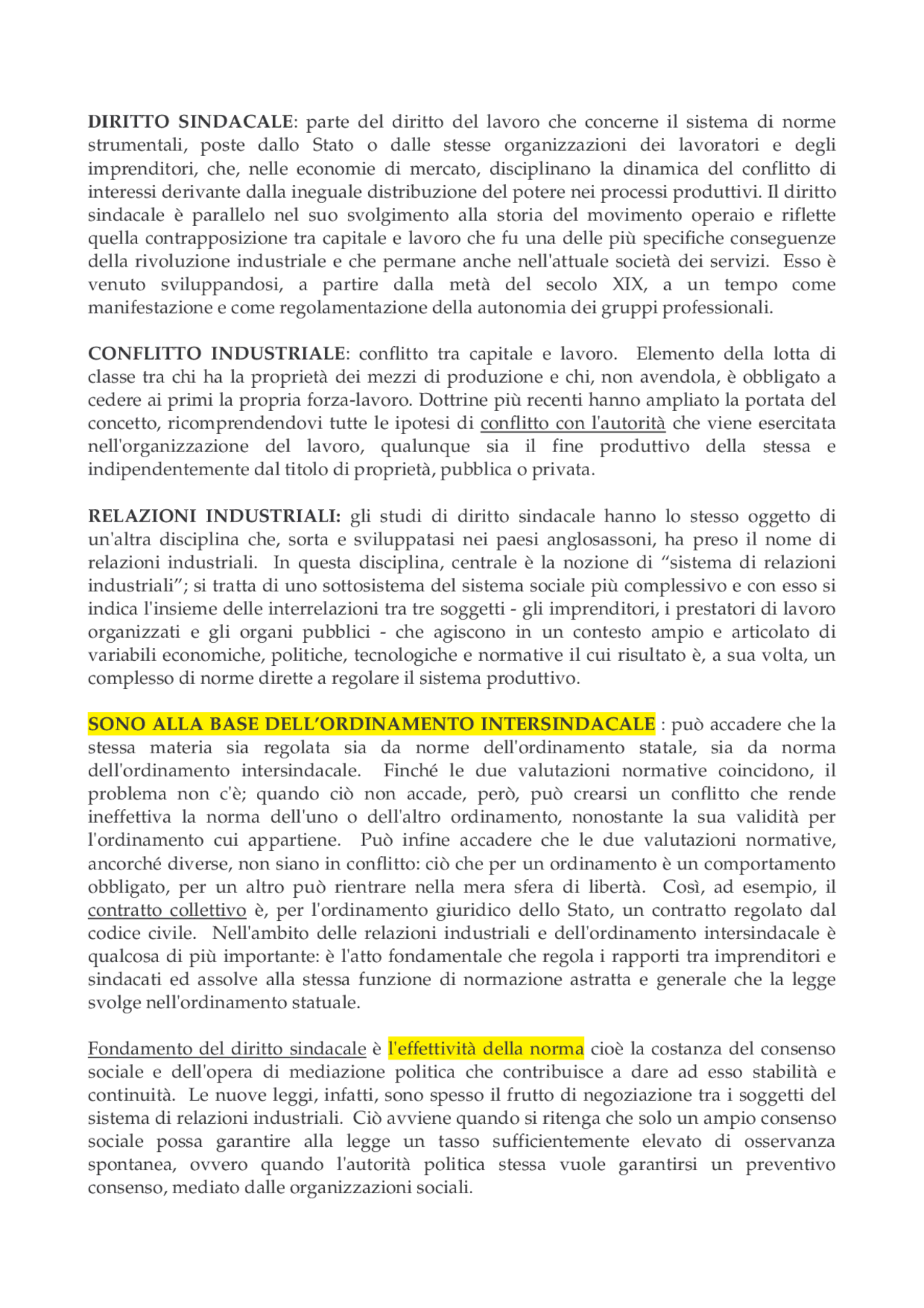 Appunti Di Diritto Sindacale Giugnipdf Appunti Di Diritto