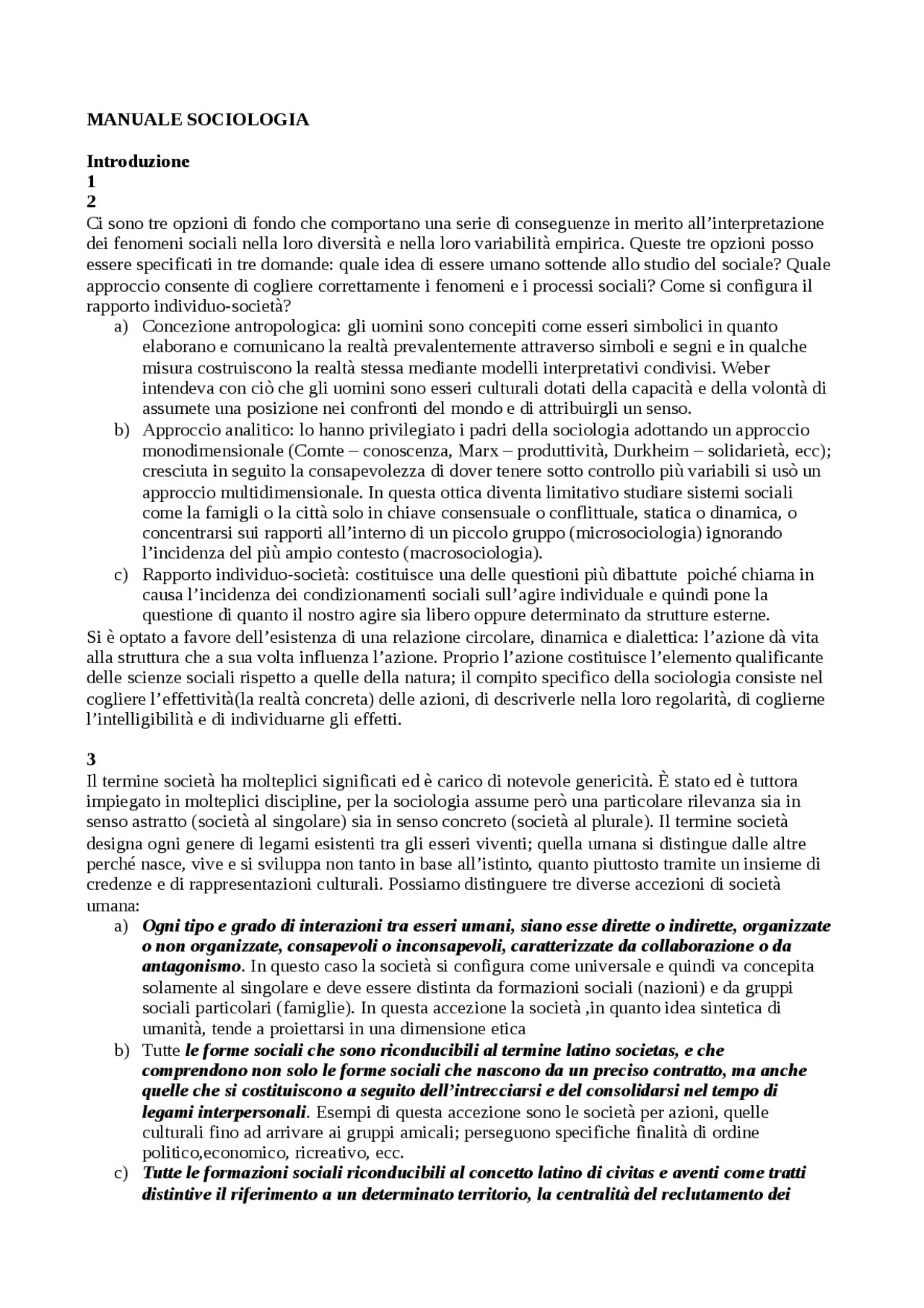 Sociologia Concetti E Tematiche Docsity