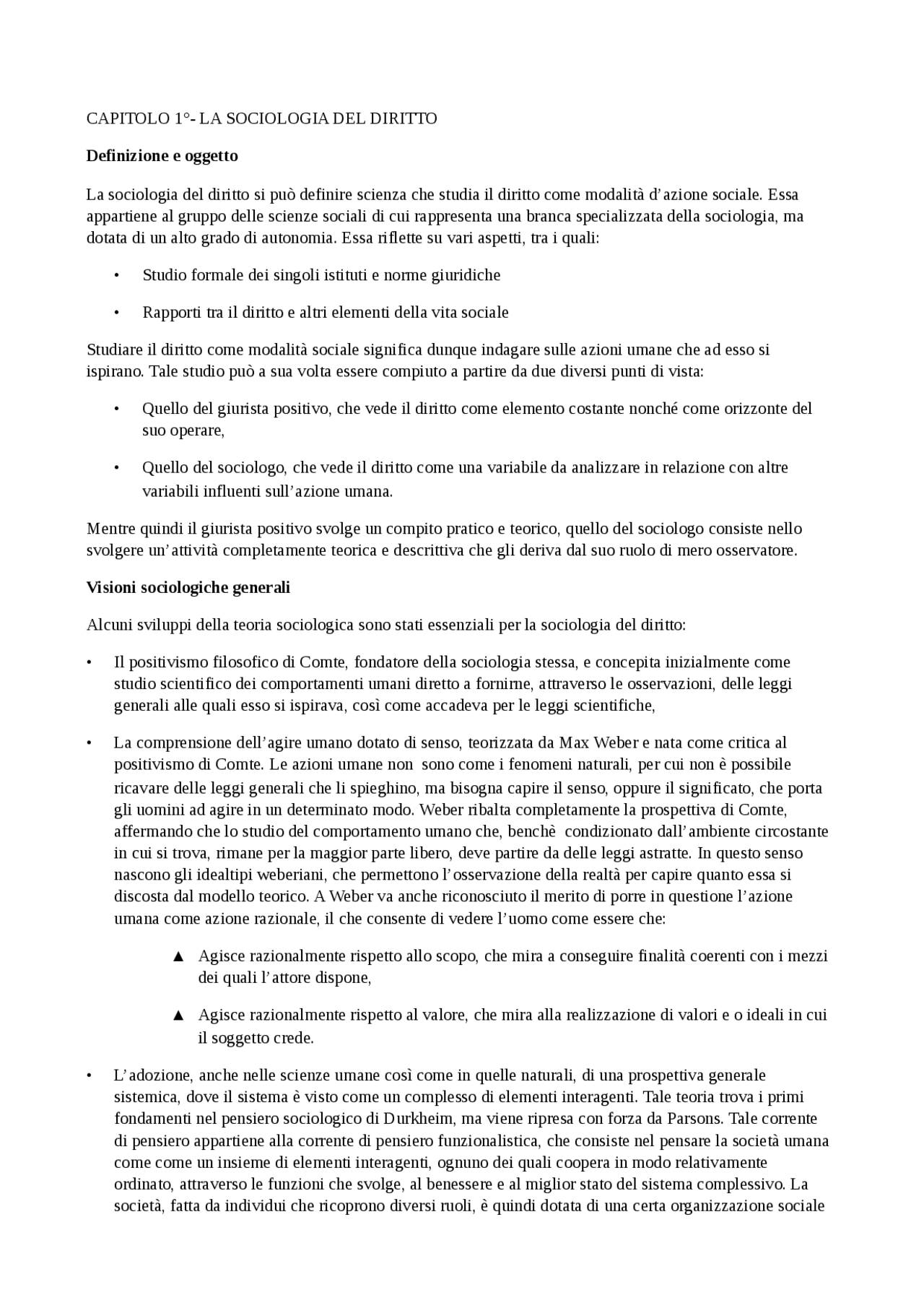 Sociologia Del Diritto Di Vincenzo Ferrari Docsity