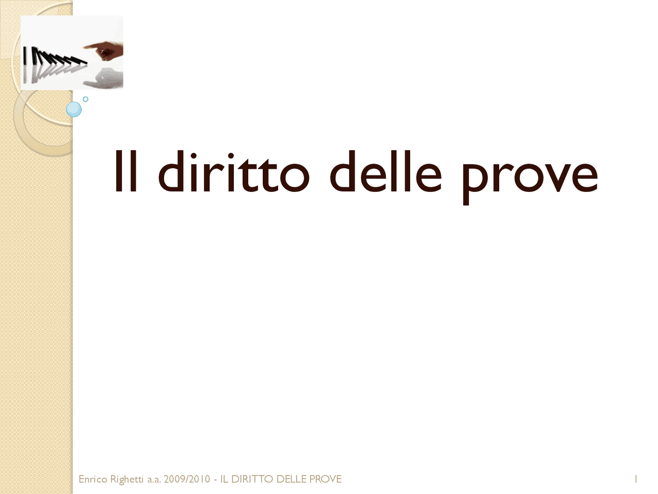Diritto Delle Prove Docsity