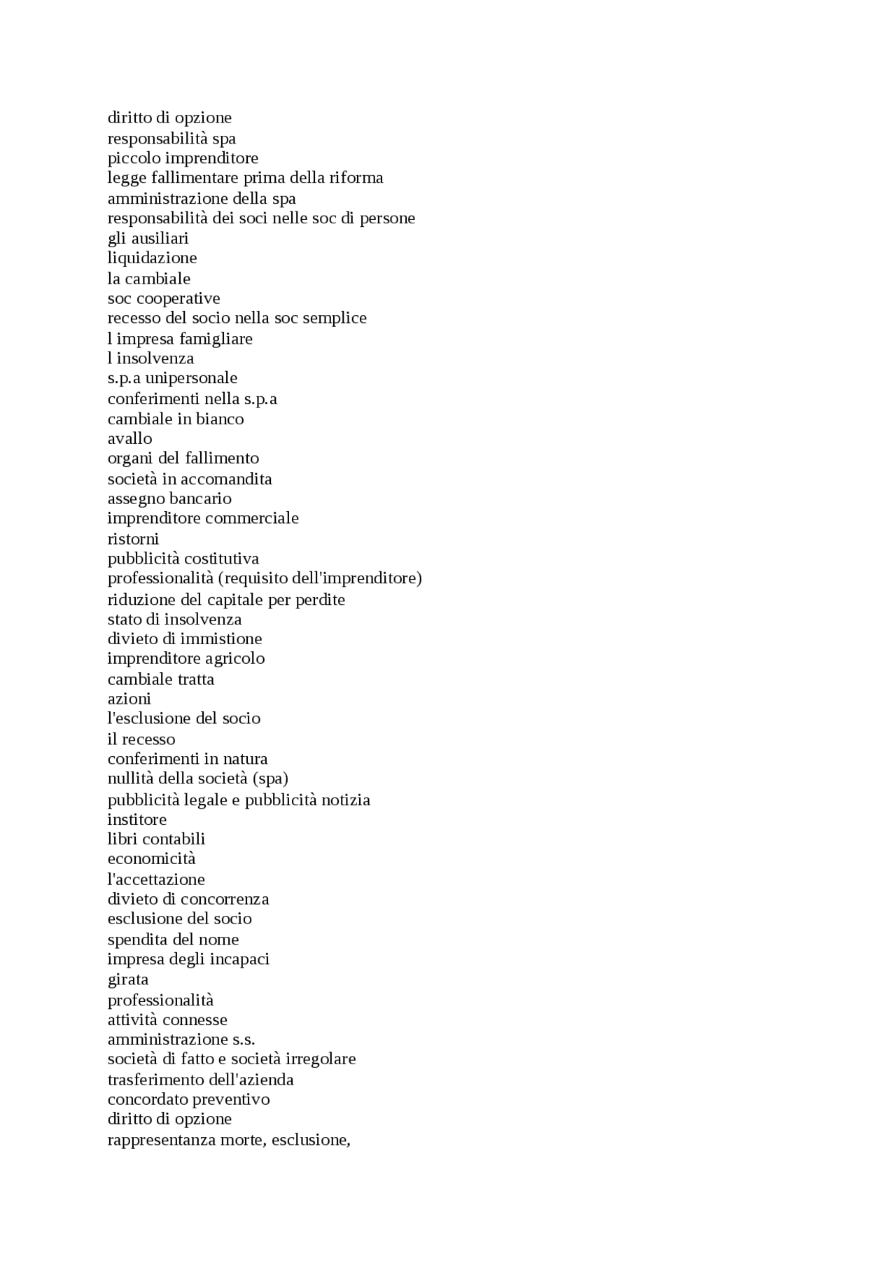 97 Domande Di Diritto Commercialetxt Docsity