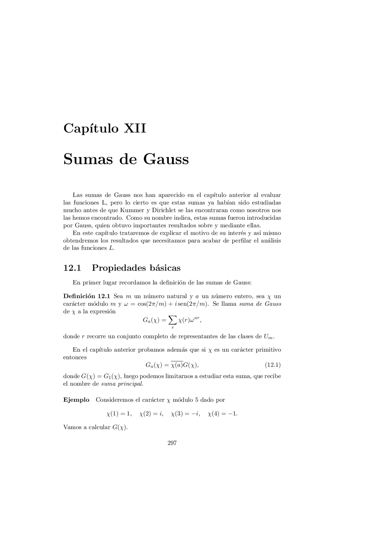 Sumas de Gauss - Teoría de números - Apuntes - Capítulo12 - Parte1.pd ...