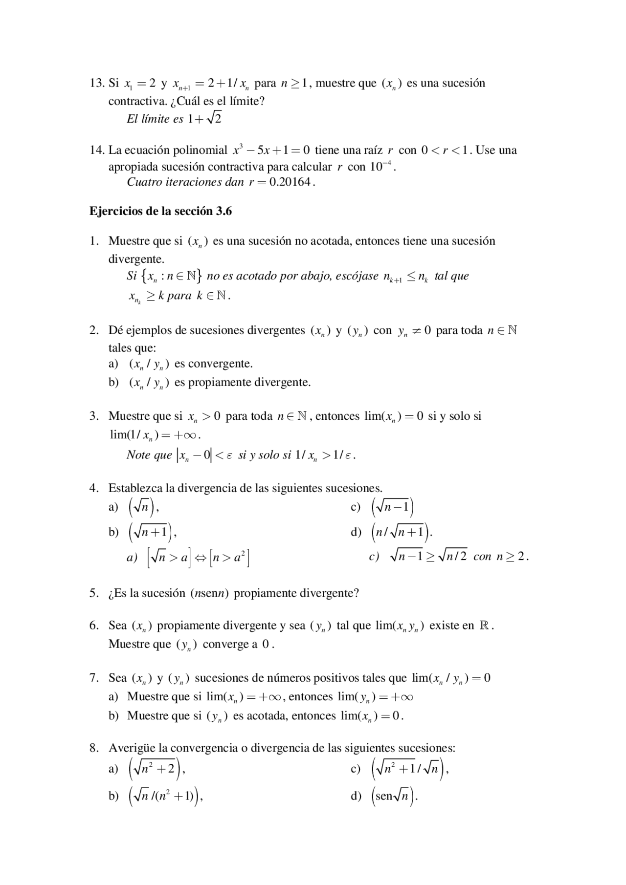 Análisis Elemental Teoría De Conjuntos Ejercicios Parte3 Docsity