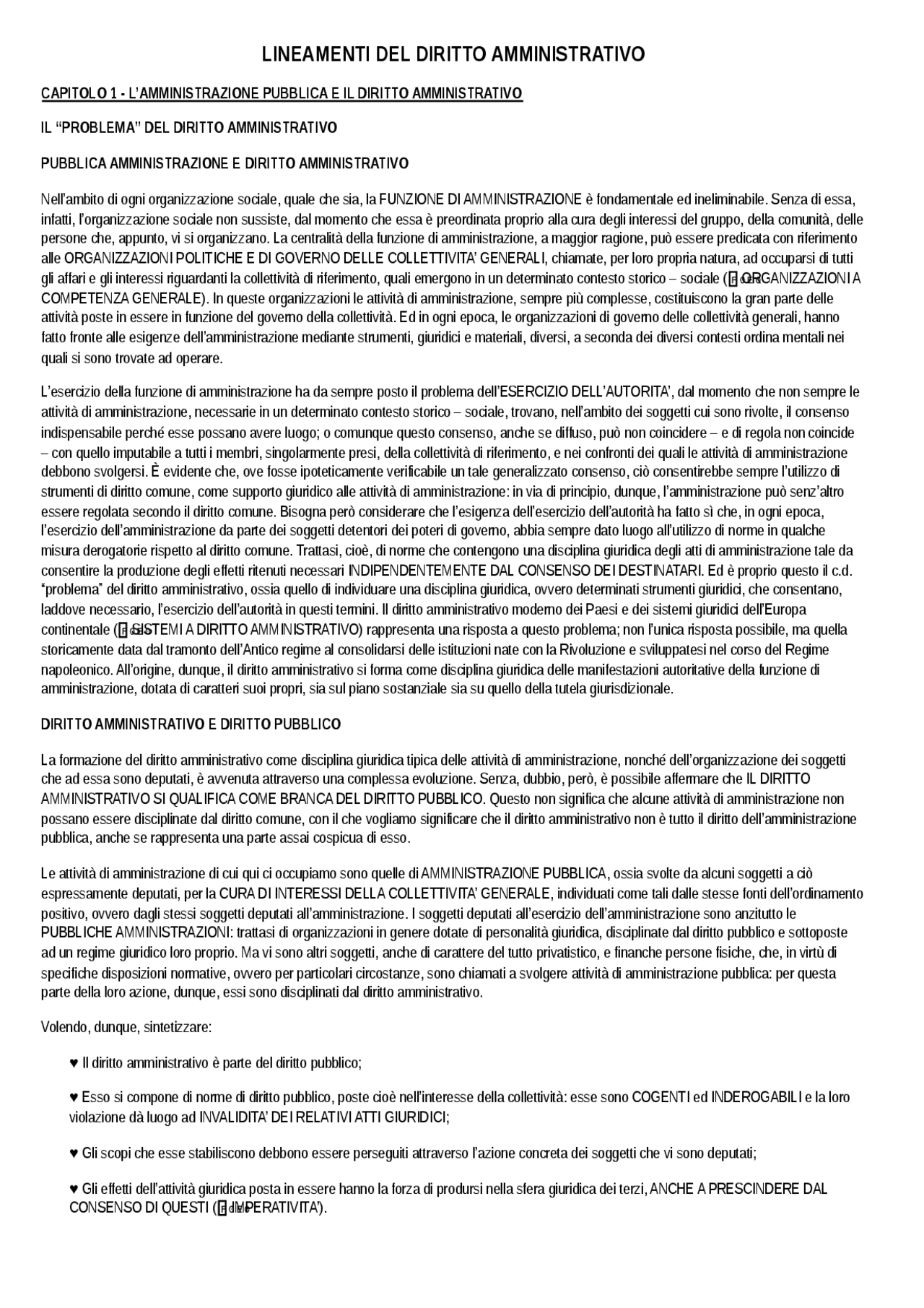 Schemi Di Diritto Amministrativo Docsity