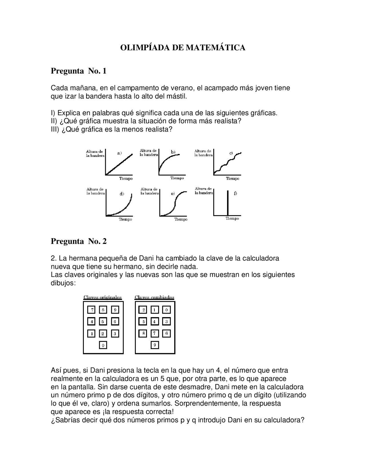 Olimpiada matematica 1 - Ejercicios- Bachillerato - Docsity