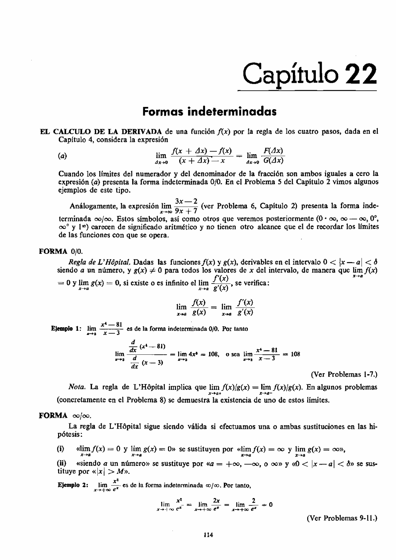 Formas indeterminadas - Calculo diferencial e integral - Capitulo22 ...