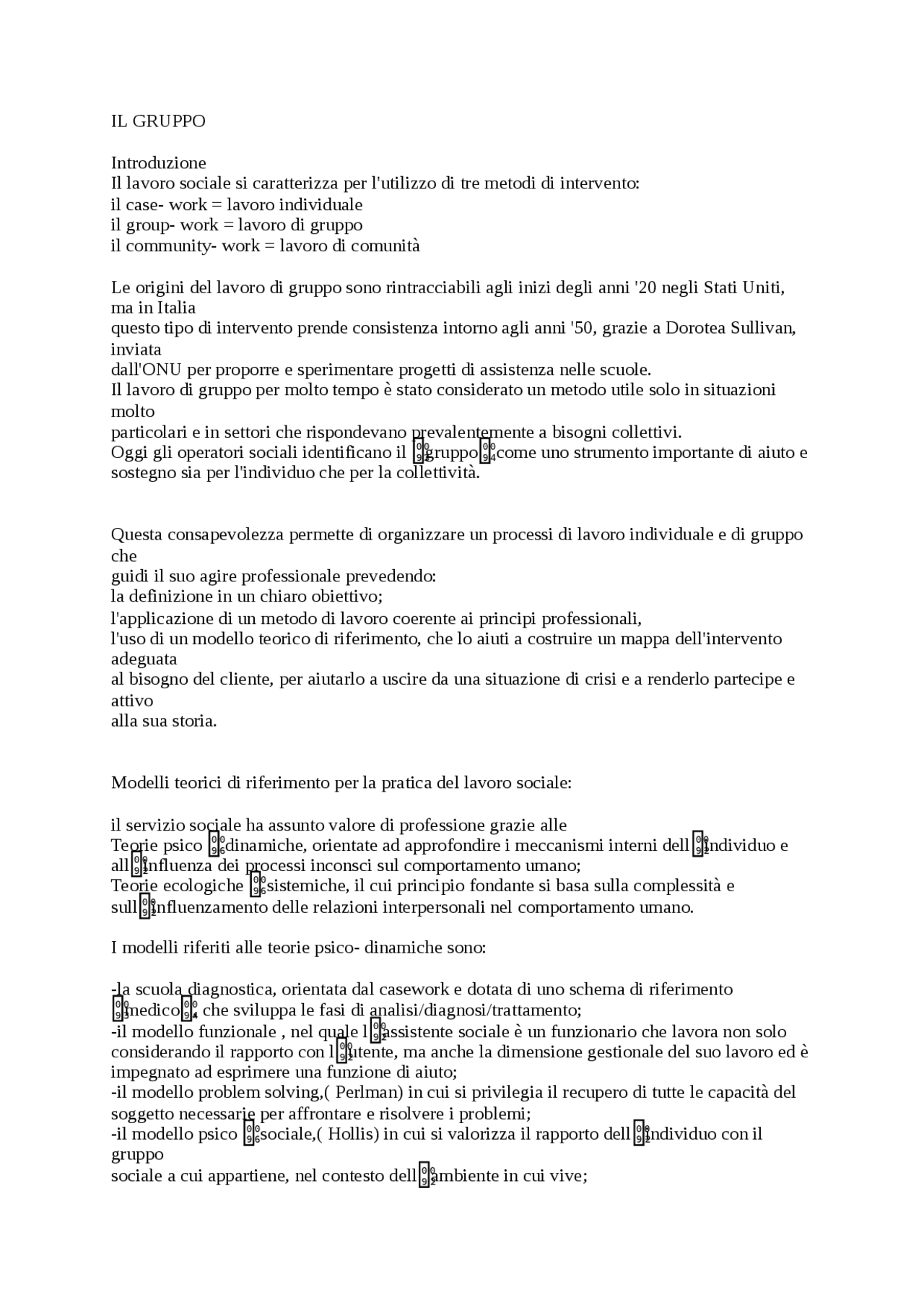 Riassunto Per Esame Di Metodi E Tecniche Del Servizio Sociale Il