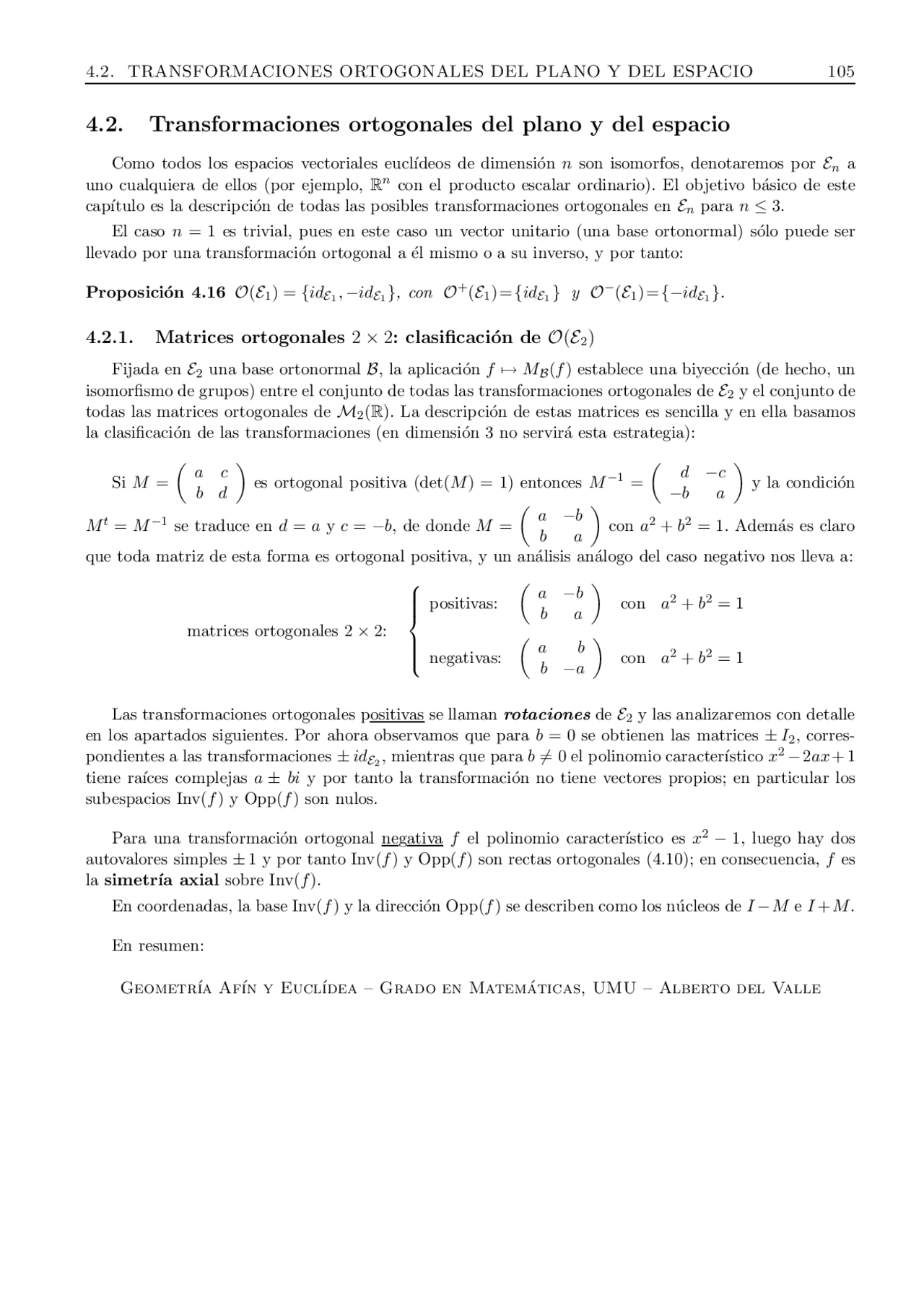 Geometria Afin Y Euclidea Universidad De Murcia Apuntes Parte4