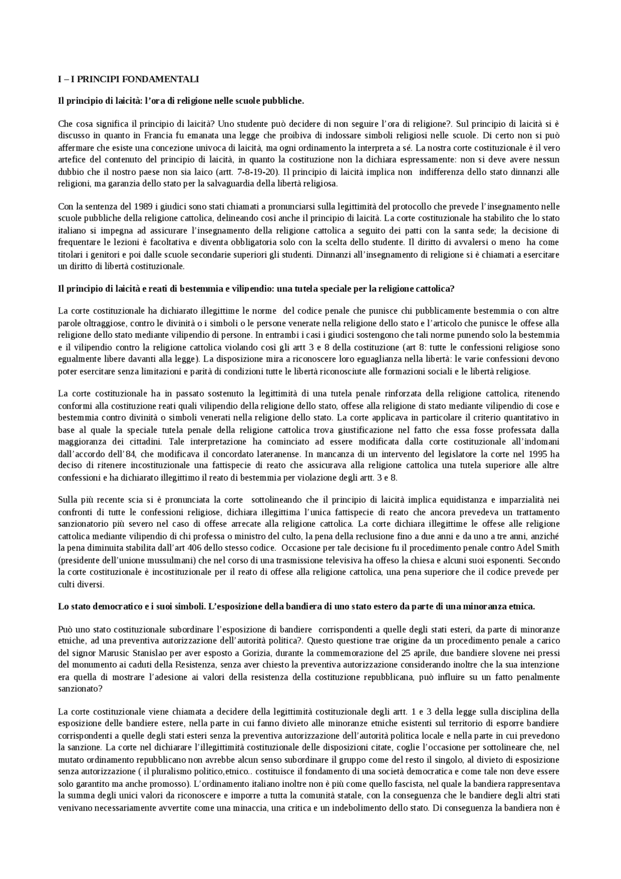 I I Principi Fondamentaliil Principio Di Docsity