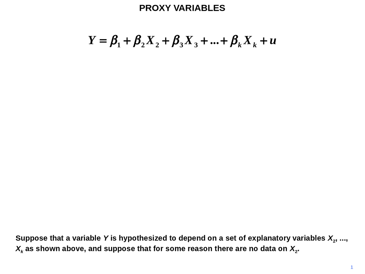 Proxy Variablesppt Slide Di Econometria Docsity