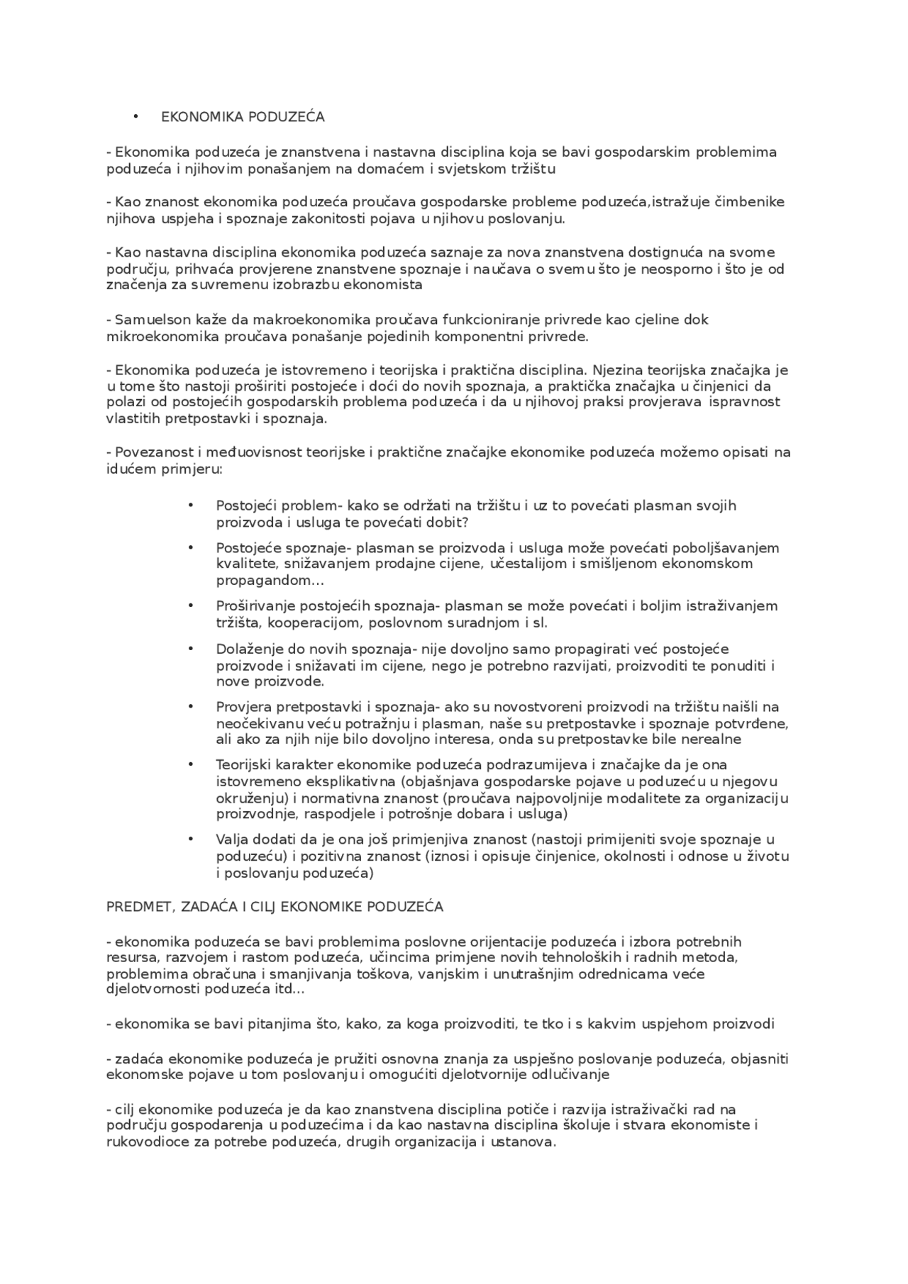 Ekonomika Ugostiteljstva Skripta Za I Rezime Predlog Ekonomija Docsity