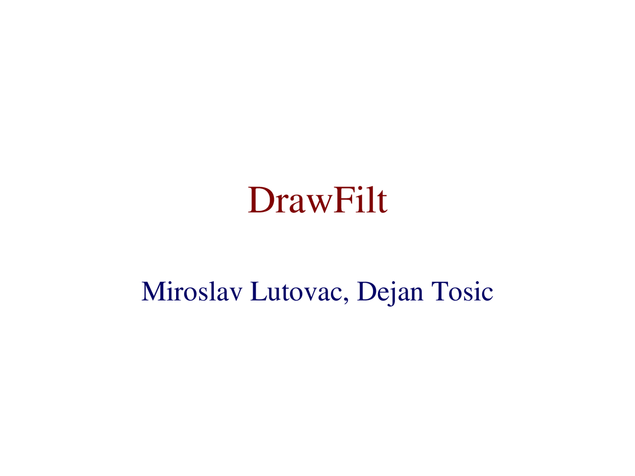 Slajdovi-Obrada signala 2-Elektrotehnicki fakultet ot3os2 0 DrawFilt ...