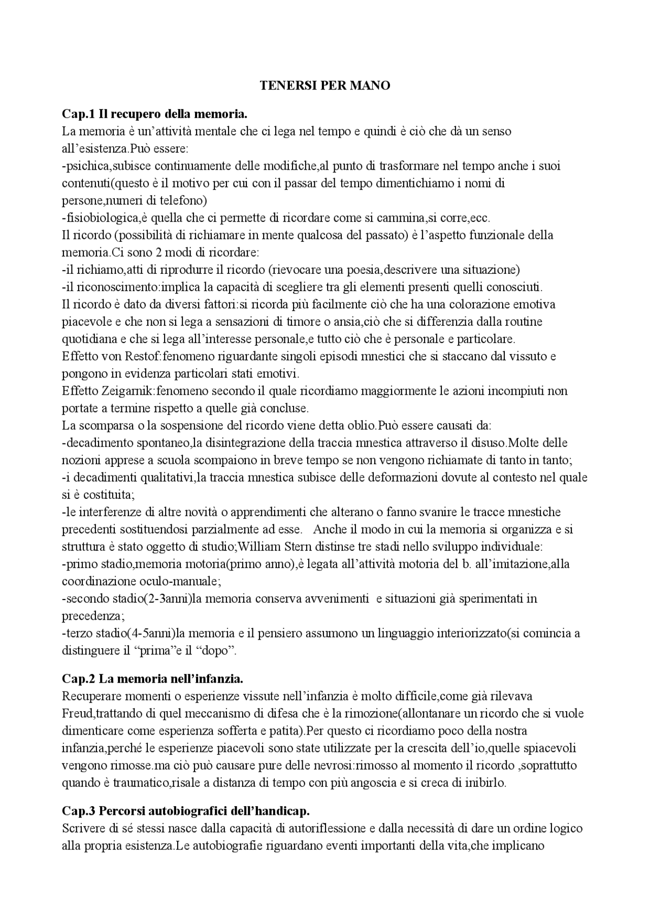 Tenersi Per Mano Docsity