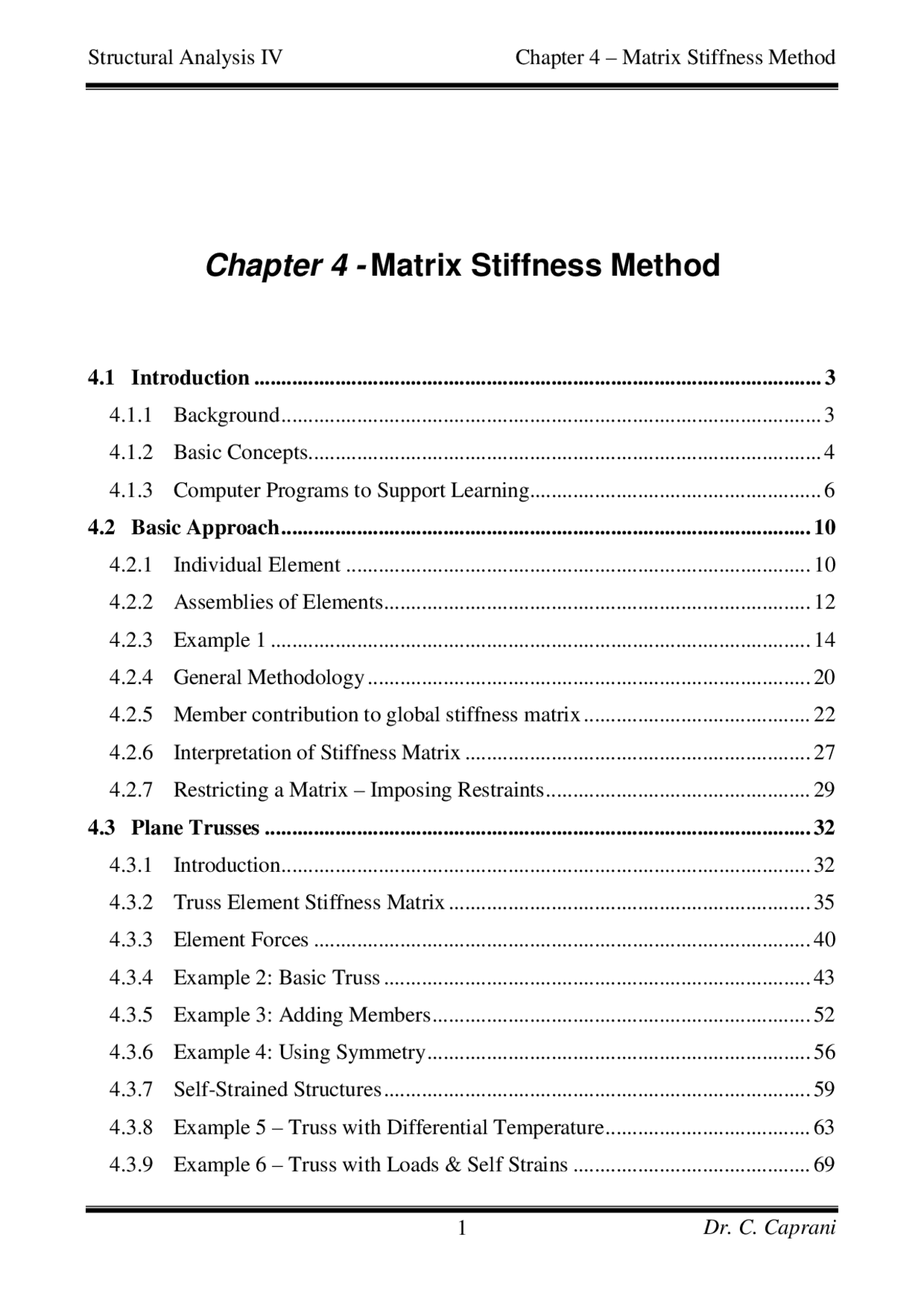 Matrix Stiffness Method Civil Engineering Docsity