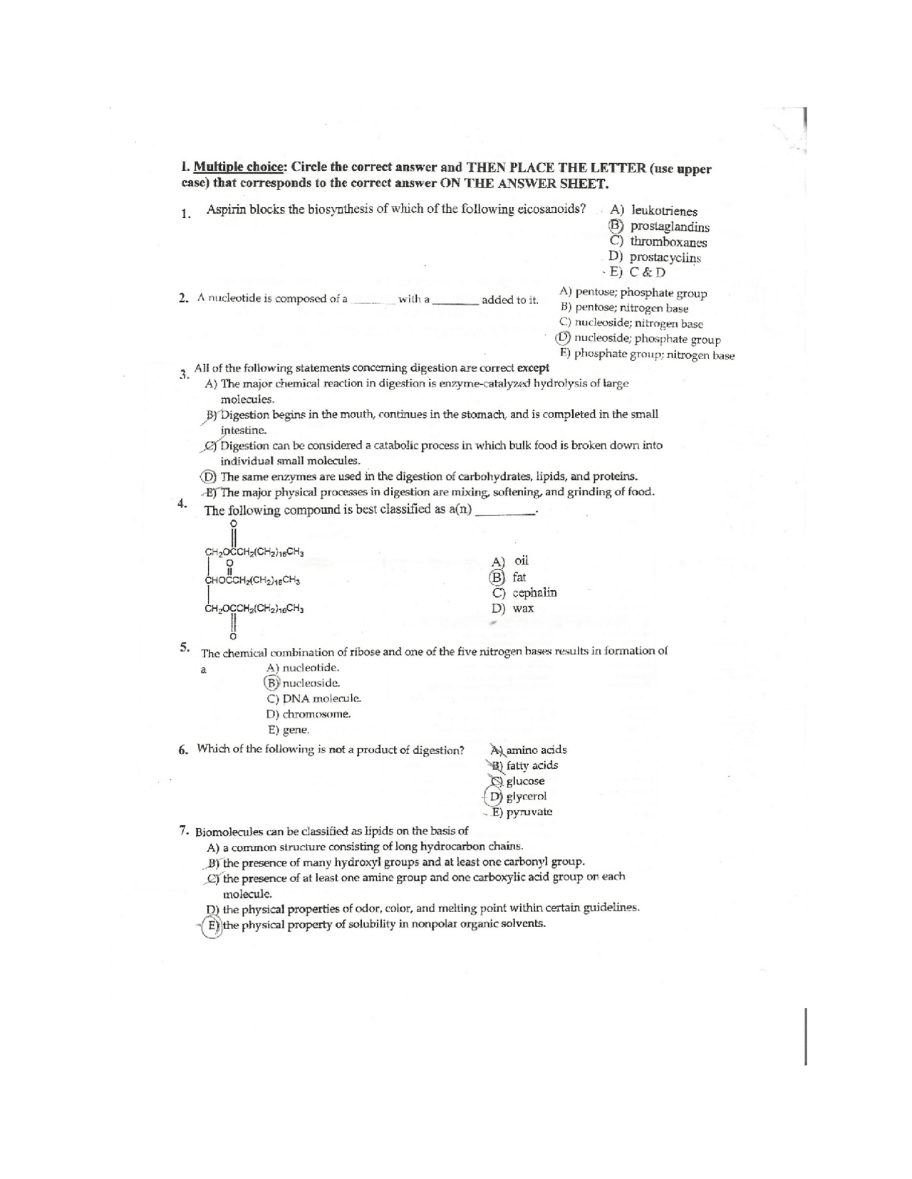 Exam 4 With Answers Introduction To Organic And Biochemistry Chm
