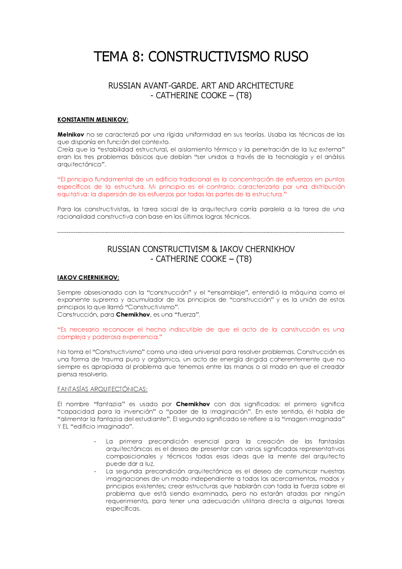 Constructivismo Ruso - Teoria de la arquitectura - Apuntes - Docsity