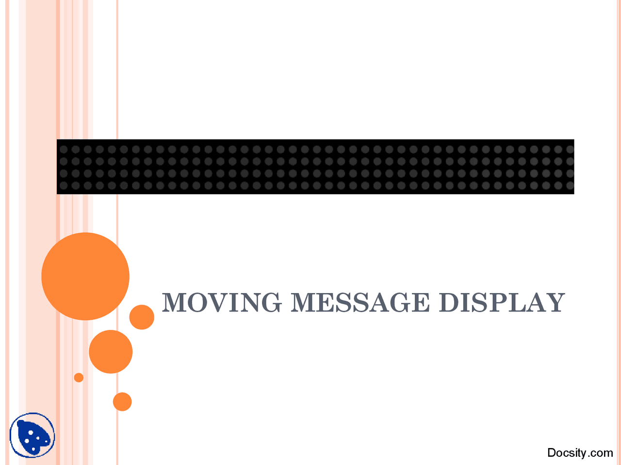 Moving Message Display-Microcontroller and Assembly Language-Project Presentation | Slides ...