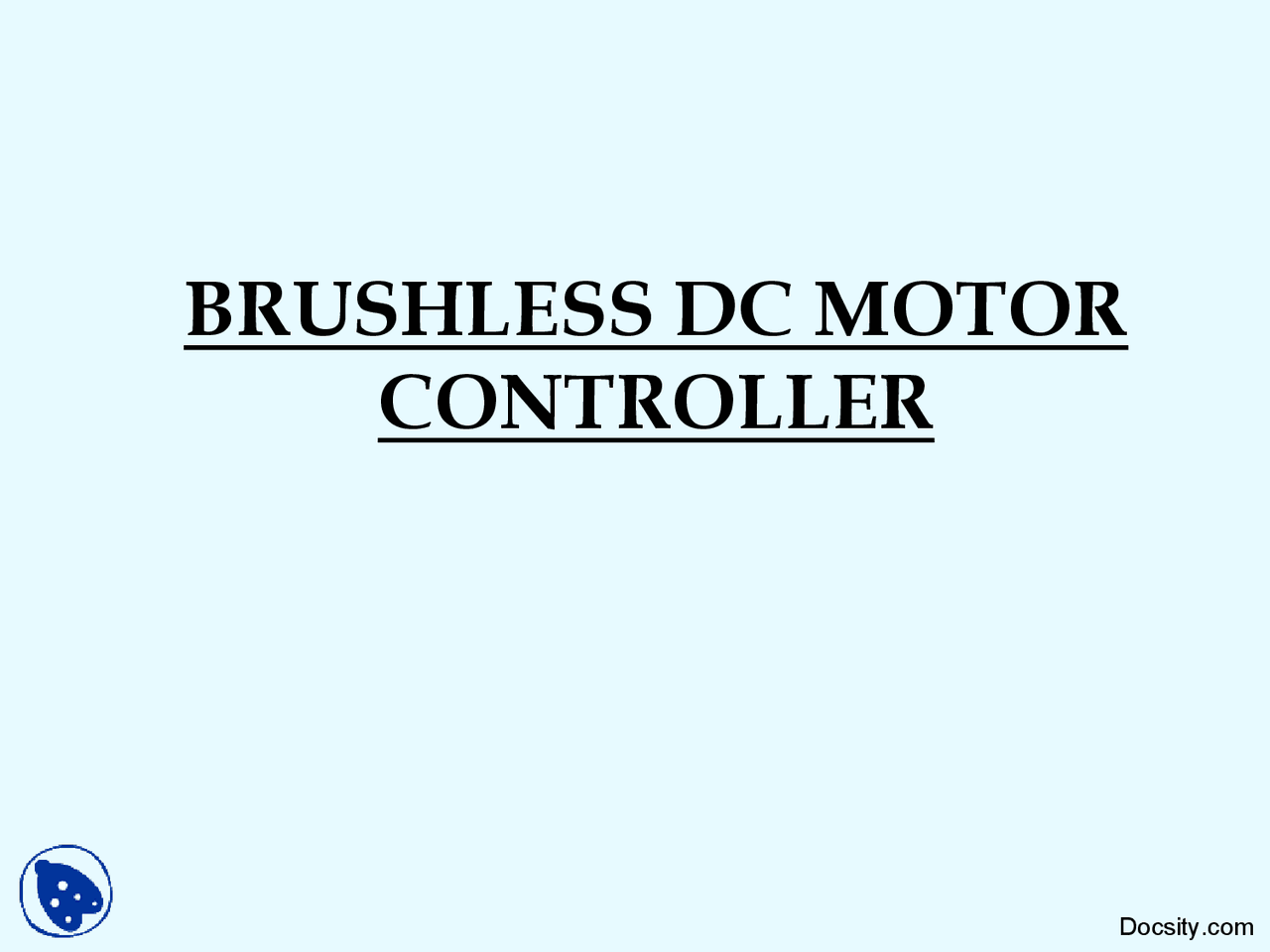 Brushless Dc Motor Controller Microcontroller And Assembly Language