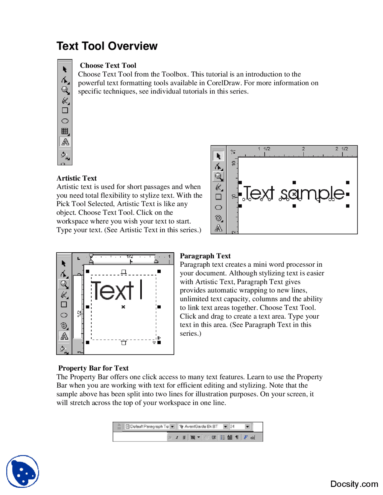 Coreldraw Text Formatting Tools Artistic Text Vs Paragraph Text Exercises Computer