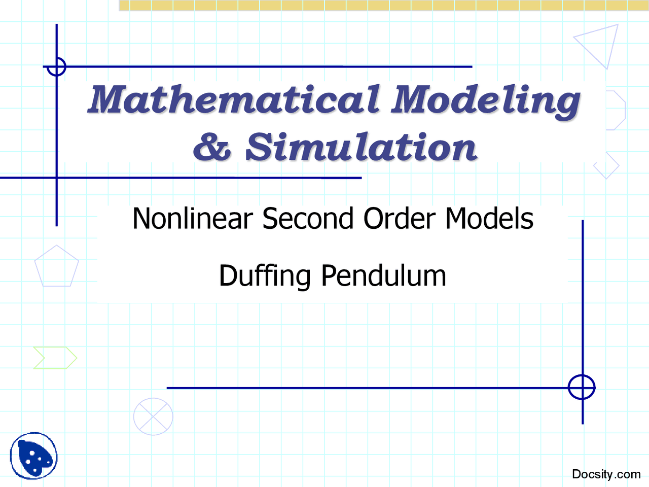 Duffing Pendulum-Mathematical Modeling and Simulation-Lecture Slides ...