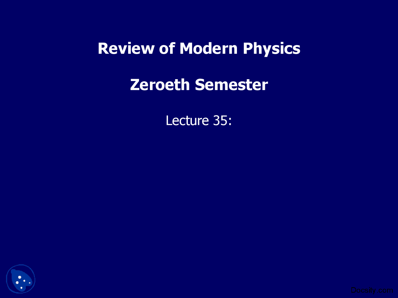 The Nucleus Part 1 Review Of Modern Physics Lecture Slides Docsity