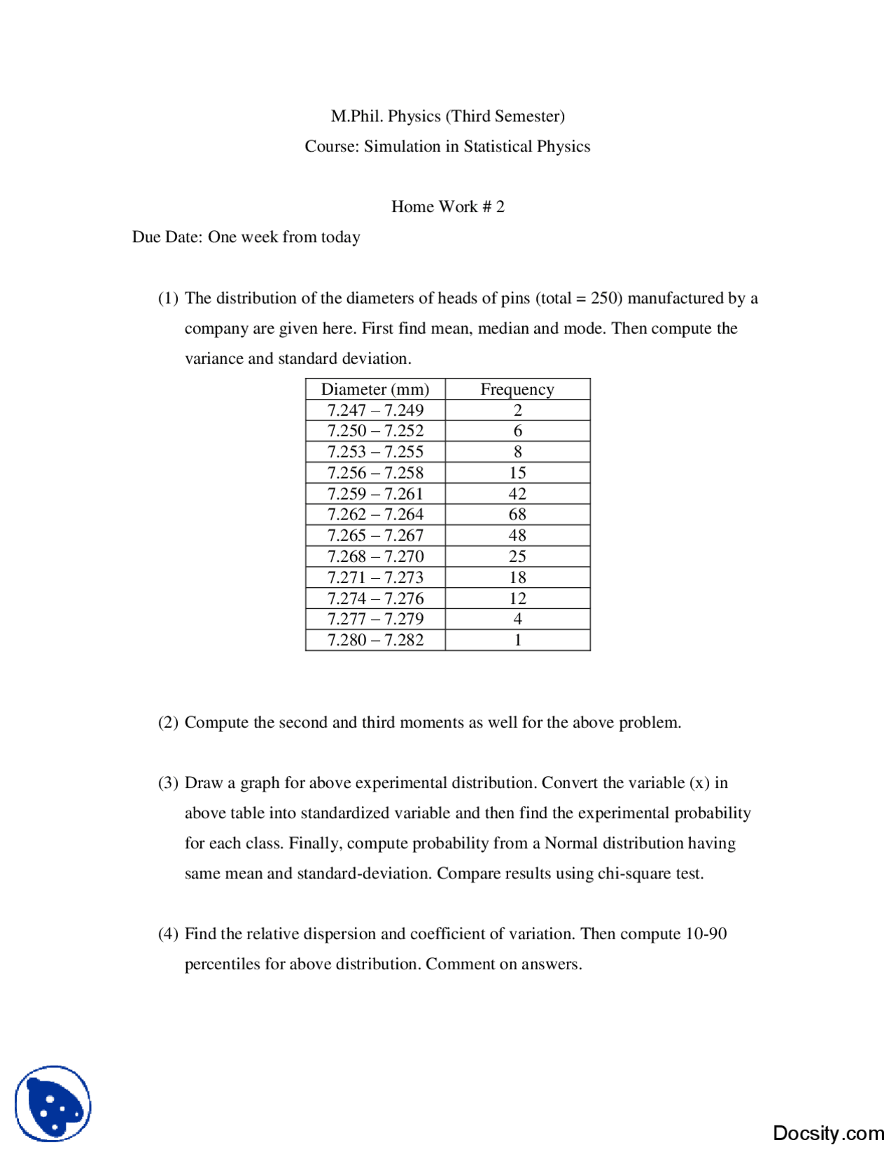 Variance, Standard Deviation, Normal Distribution, Chi-Square Test ...
