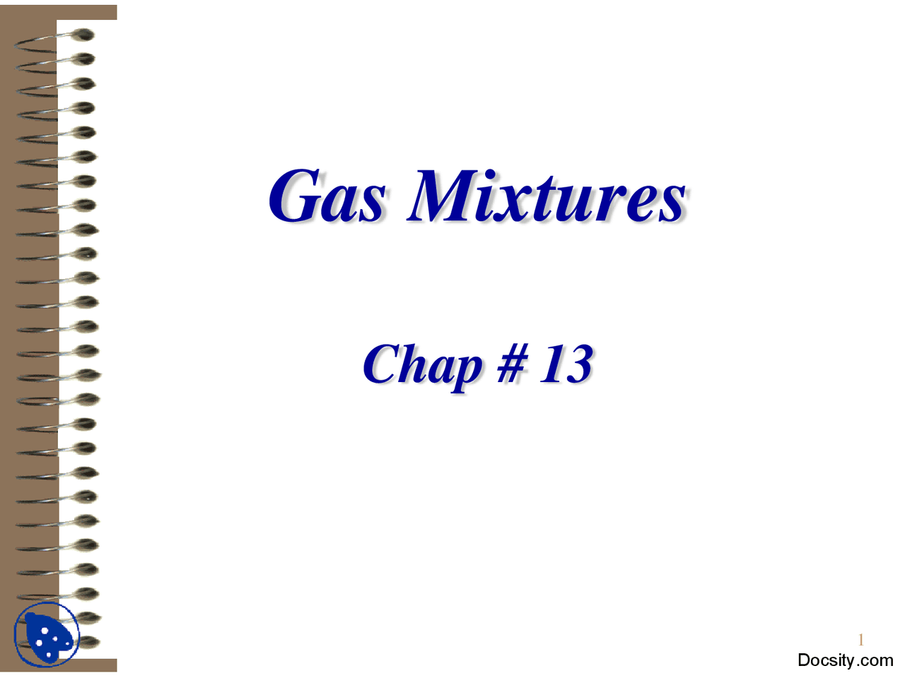 Gas Mixtures Thermodynamics Lecture Slides Docsity