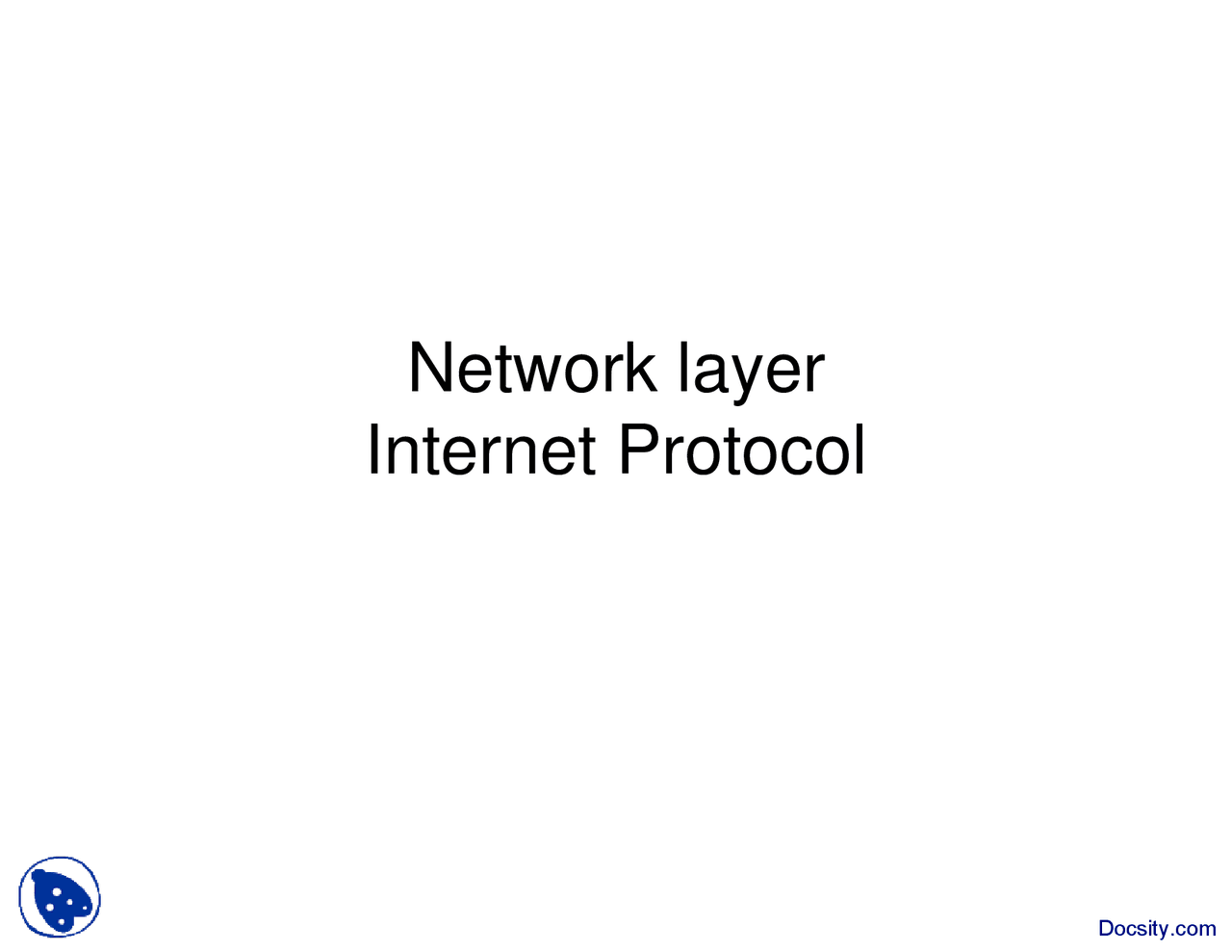 Internet Protocol Data Communication And Computer Networks Lecture Slides Slides Data