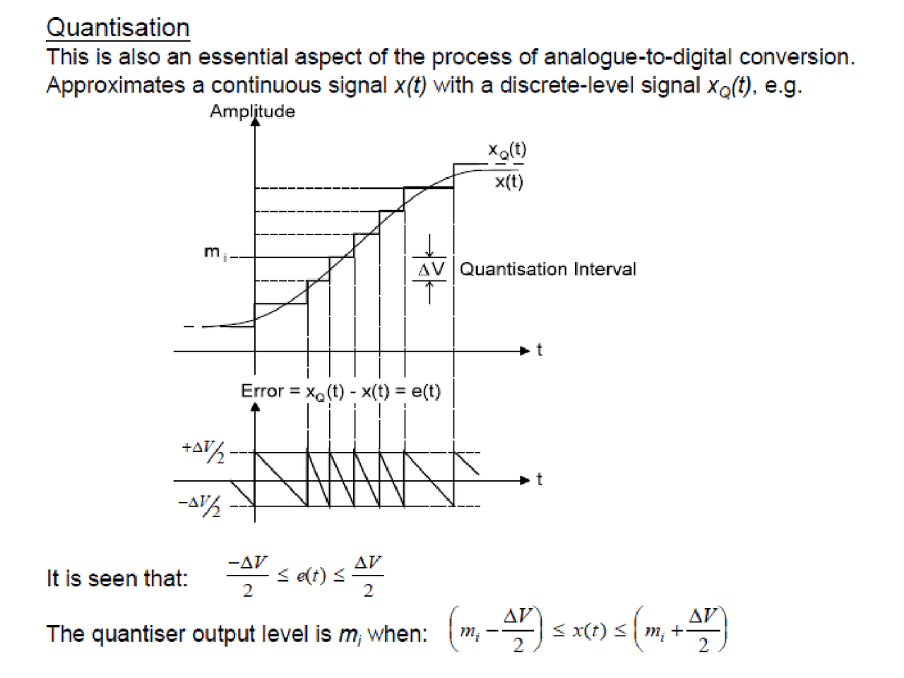 Quantisation-Digital Communication Systems-Lecture Slides - Docsity