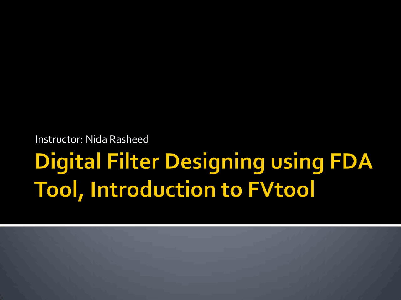 Digital Filter Designing Digital Signal Processing Lecture Slides Docsity
