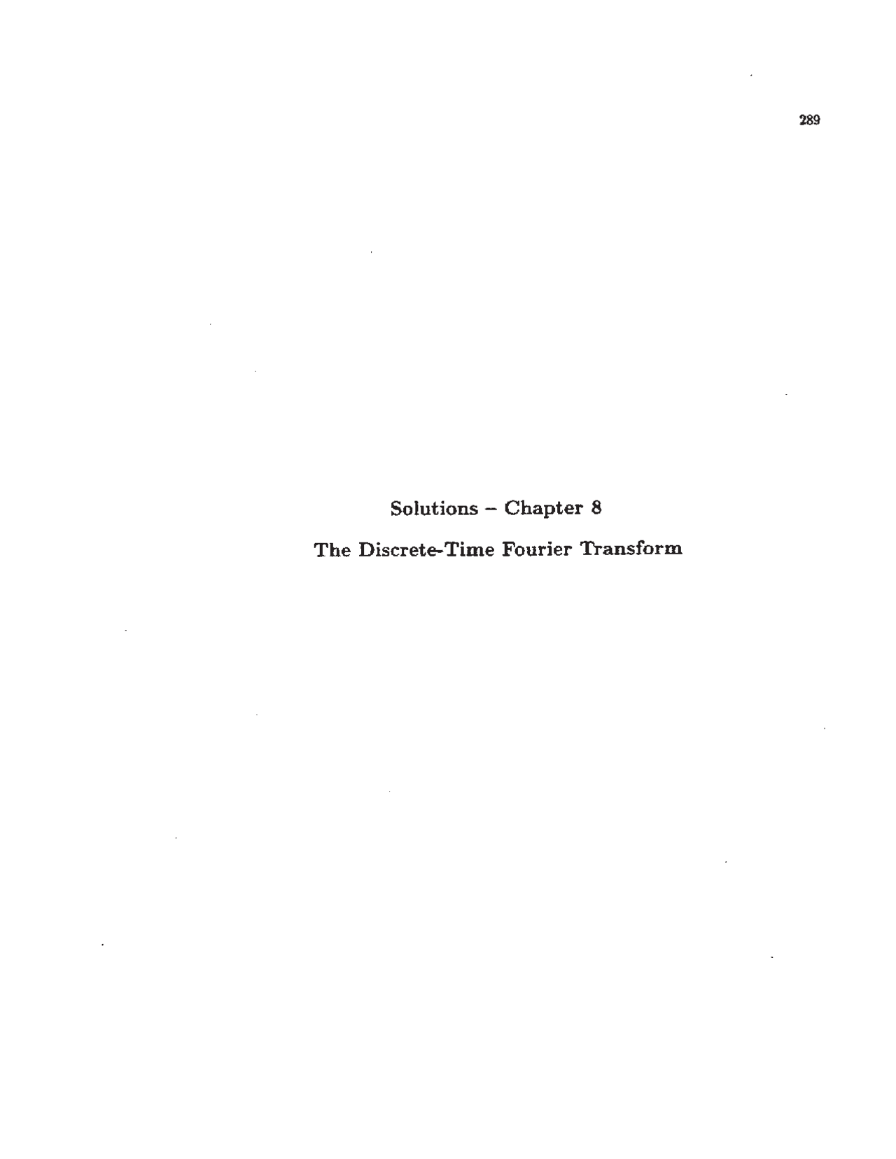 The Discrete Time Fourier Transform-Discrete Time Signal Processing 2nd ...