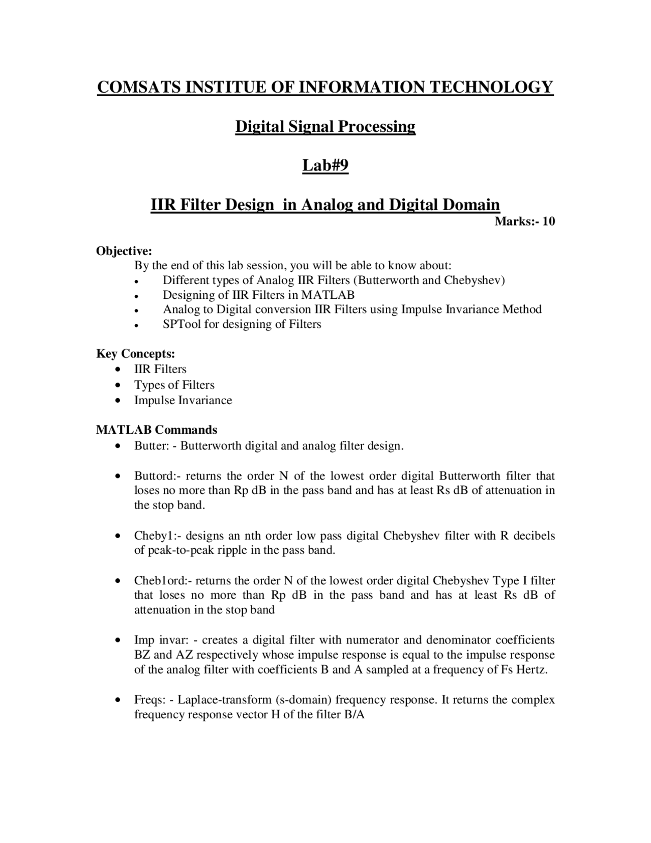 Iir Filter Design In Analog And Digital Domain Digital Signal