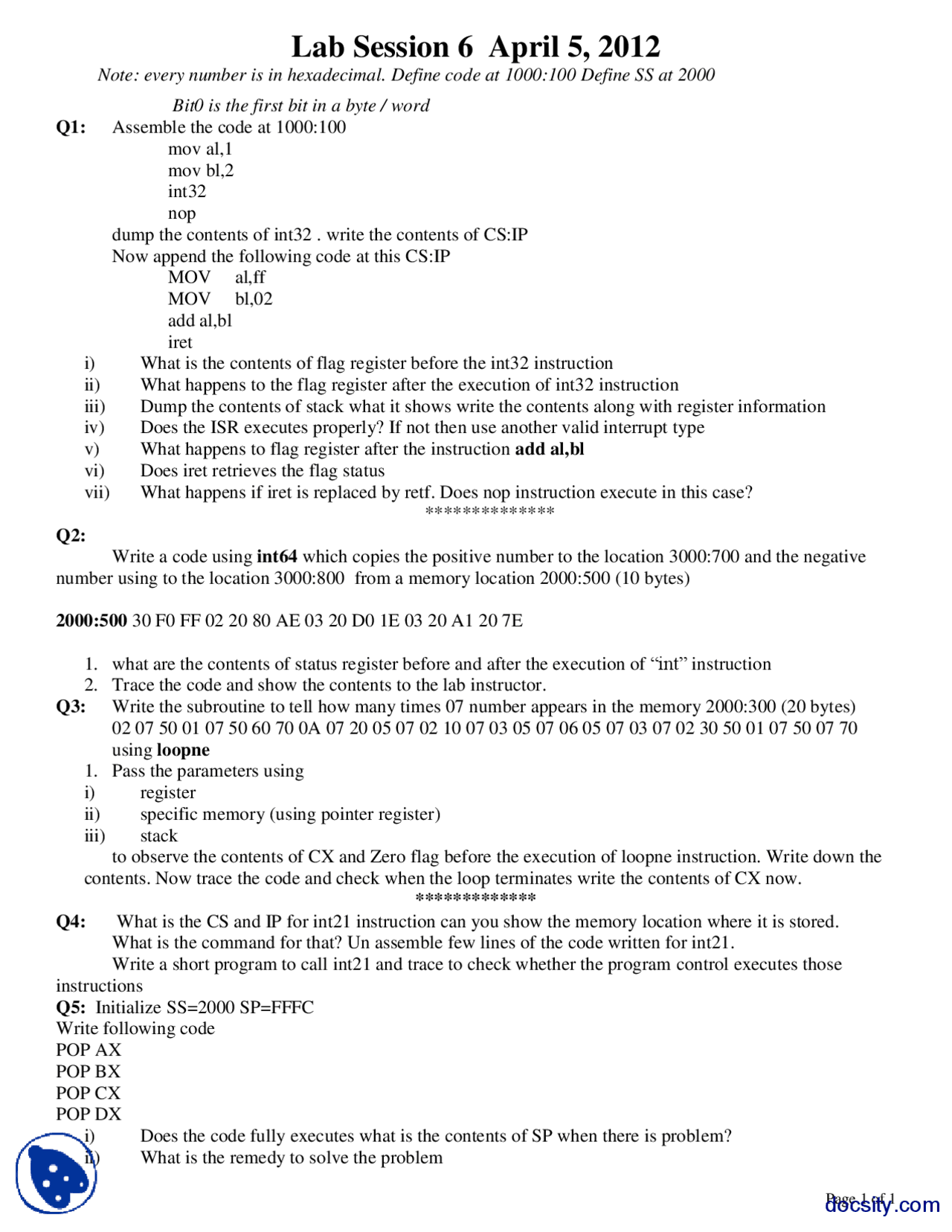 Coding In Assembly Language Part 2 Microprocessors Lab Assignments
