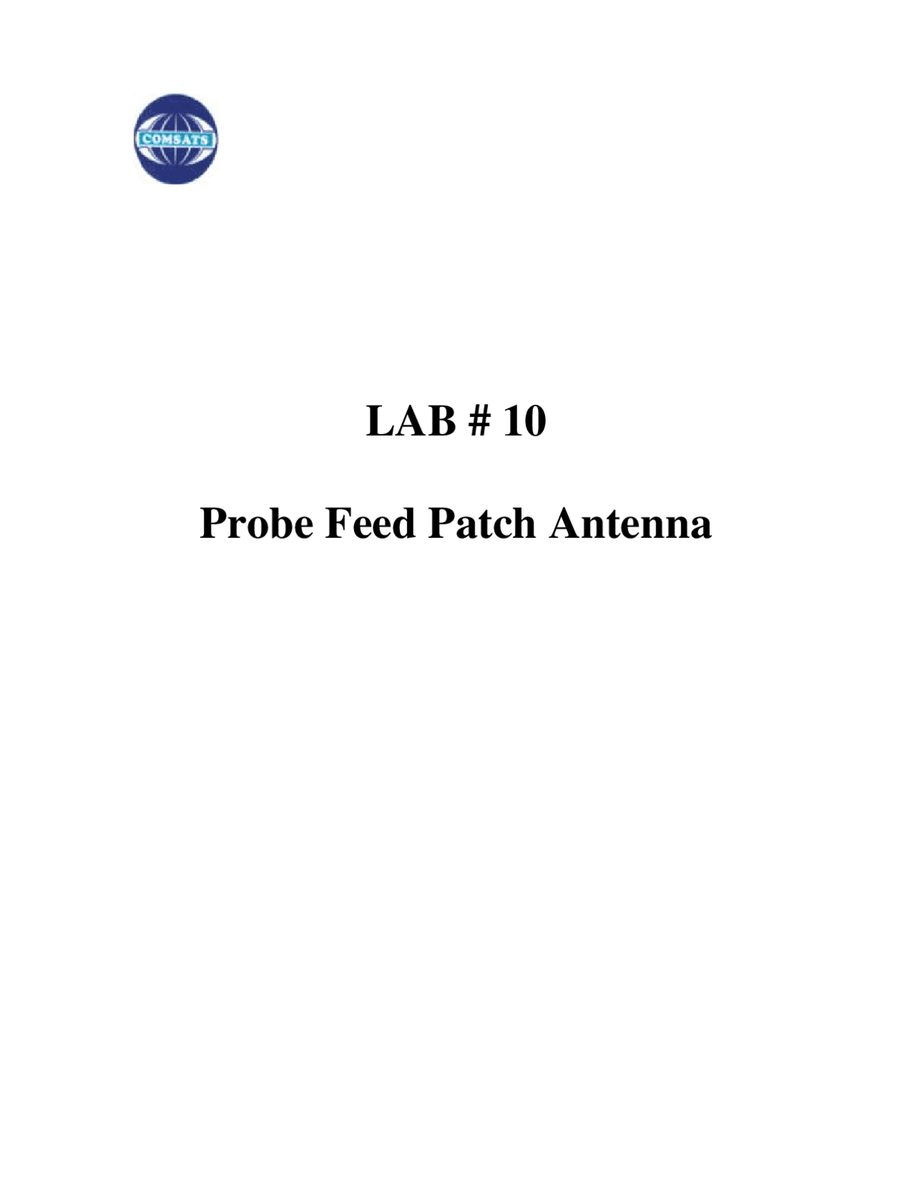 Probe Feed Patch Antenna-Antenna and Radiowave Propagation-Lab Manual ...