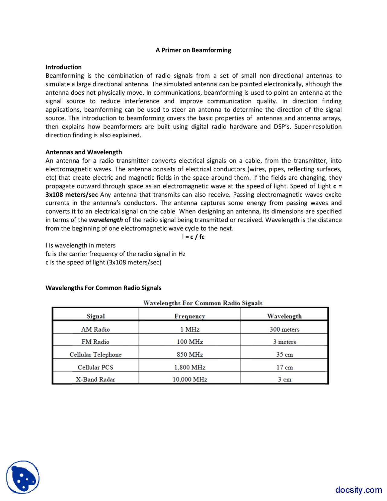 Beam Forming Antenna And Radiowave Propagation Lab Report Exercises Antennas And Radiowave