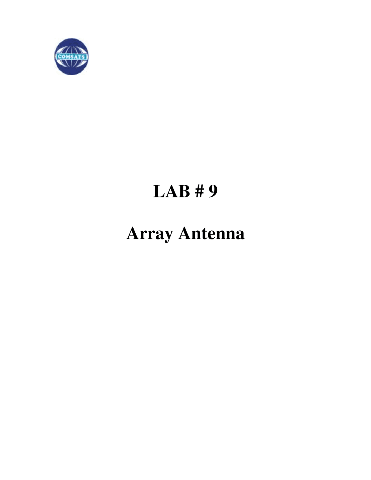 Array Antenna-Antenna and Radiowave Propagation-Lab Manual - Docsity
