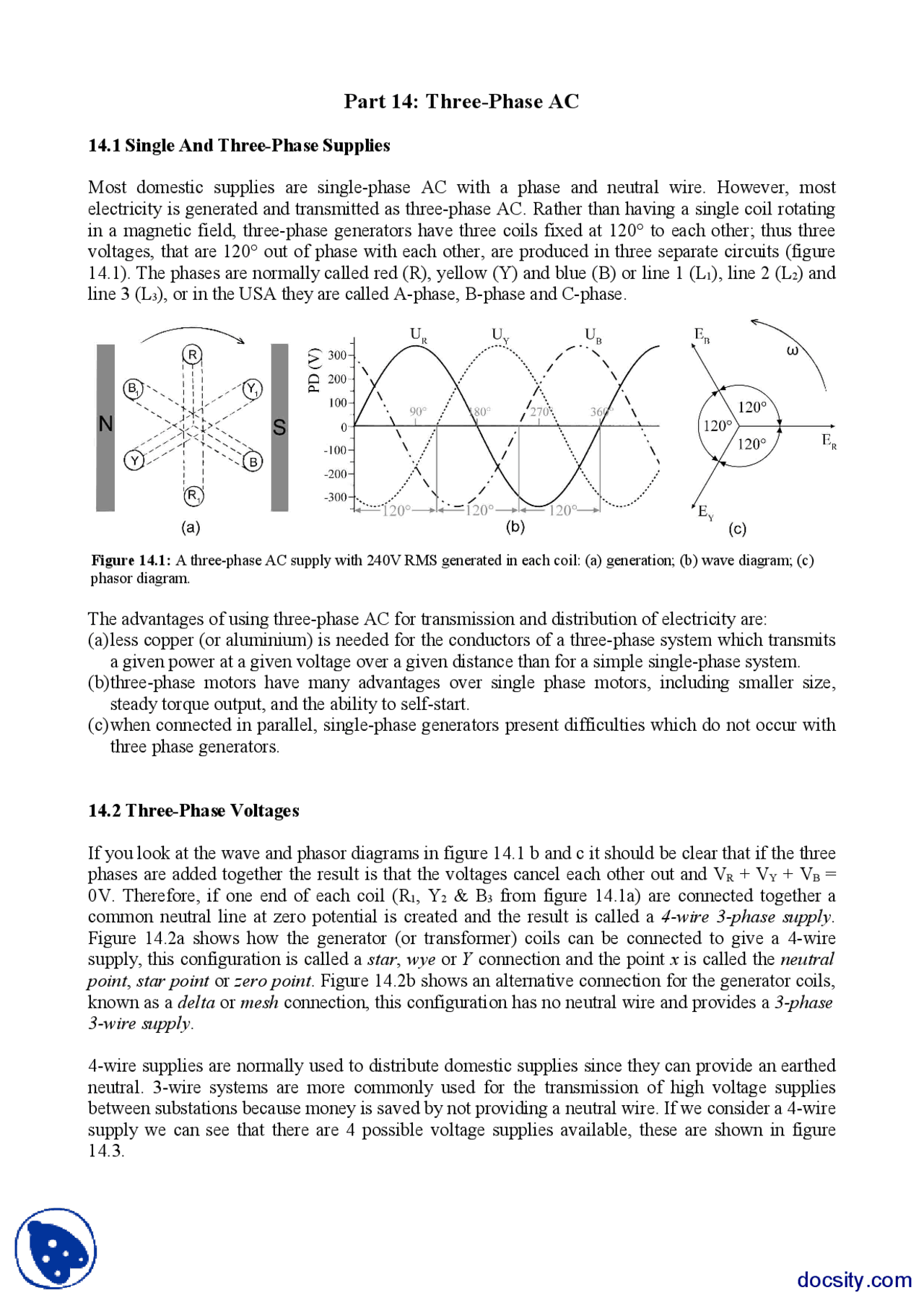 3 Phase Ac Power Distribution And Utilization Lecture Slides Docsity