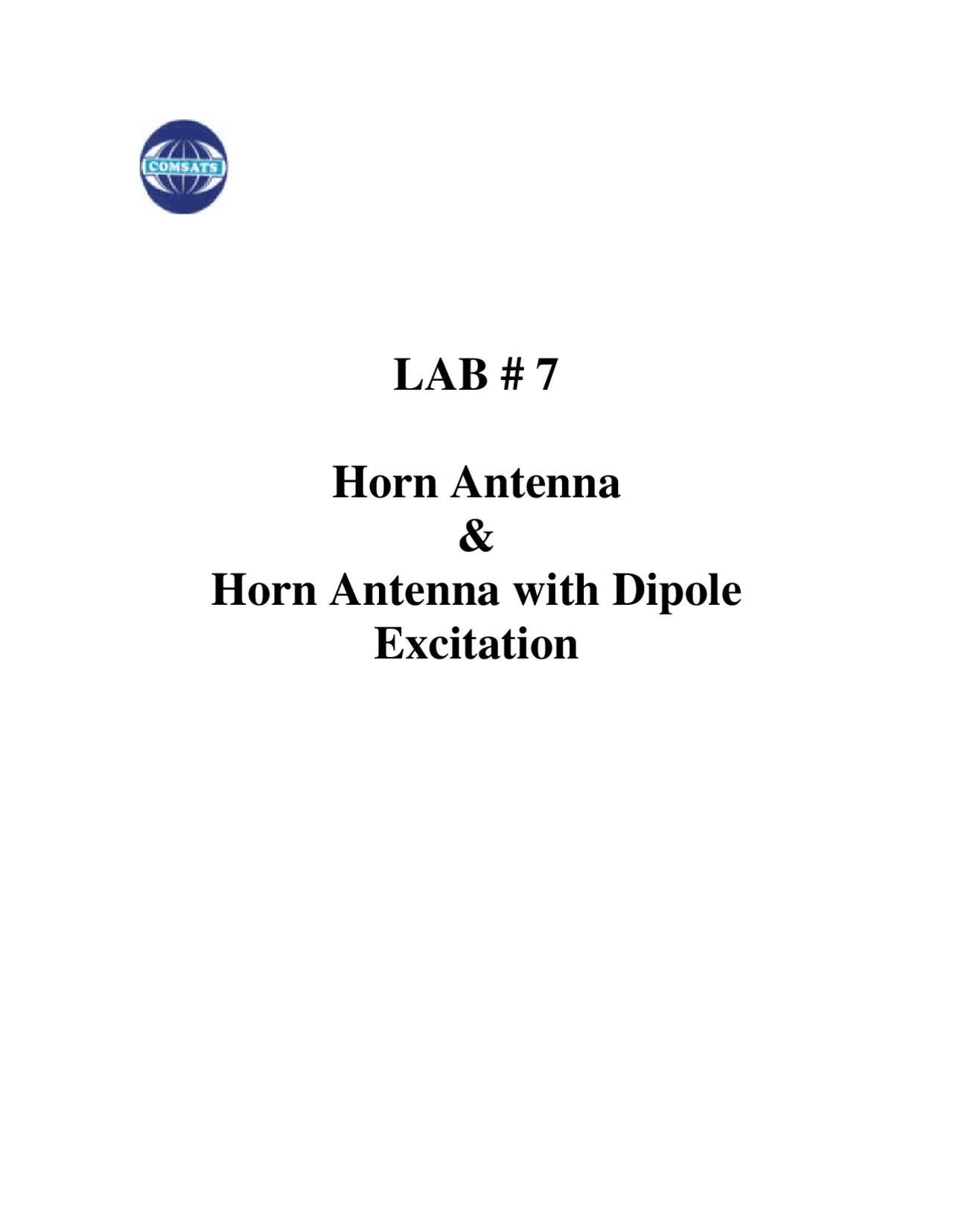 Horn Antenna With Dipole Excitation Antenna And Radiowave Propagation Lab Manual Docsity