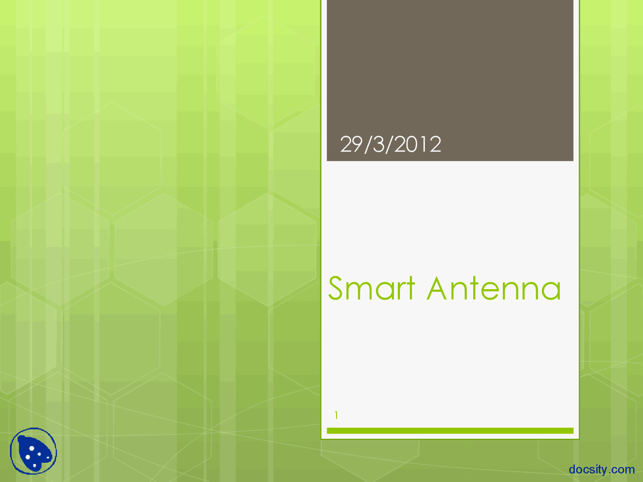 Smart Antenna Mobile Communication Systems Presentations Docsity
