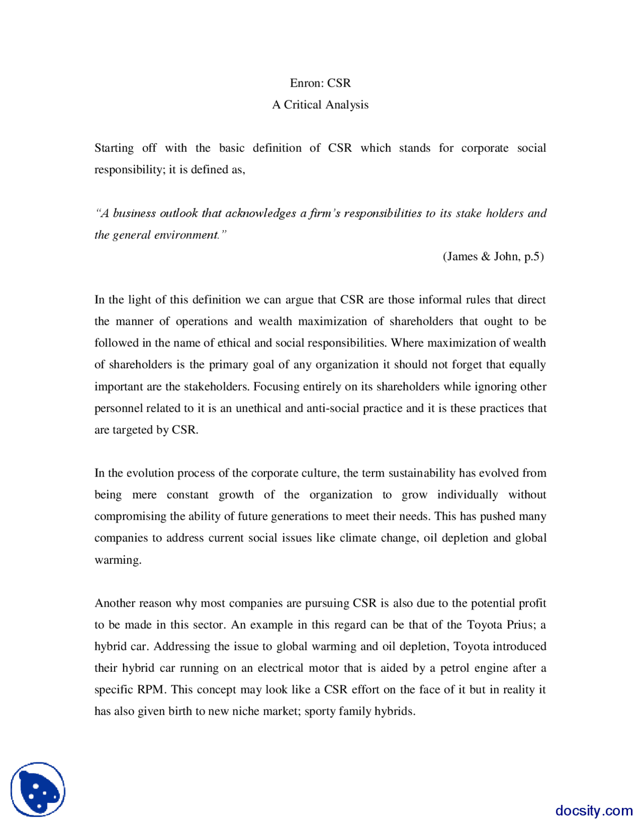 Enron Group-Analytic Hierarchy Programming-Assignment Solution - Docsity