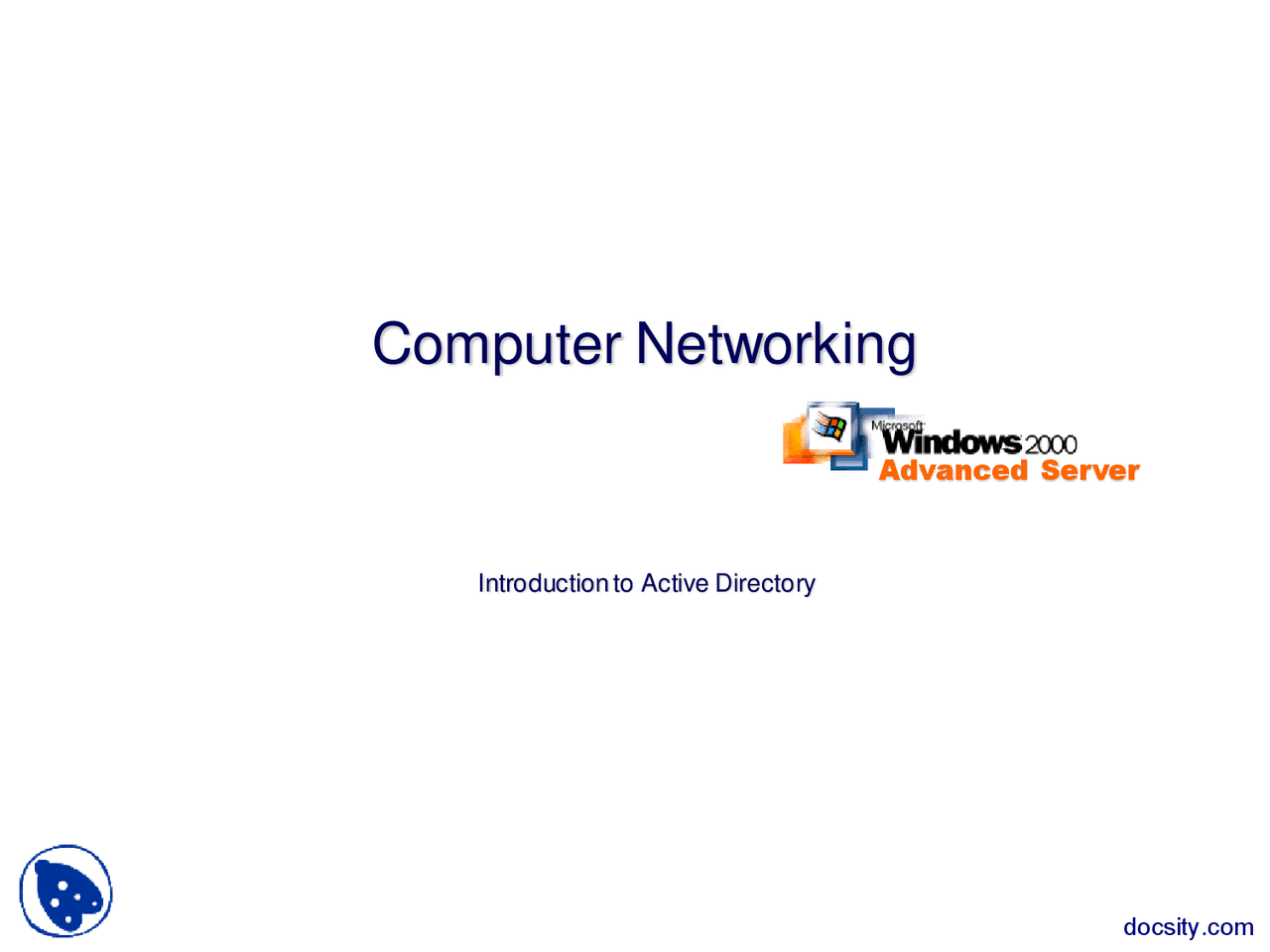 Introduction to Active Directory-Computer Networks-Lab Mannual - Docsity