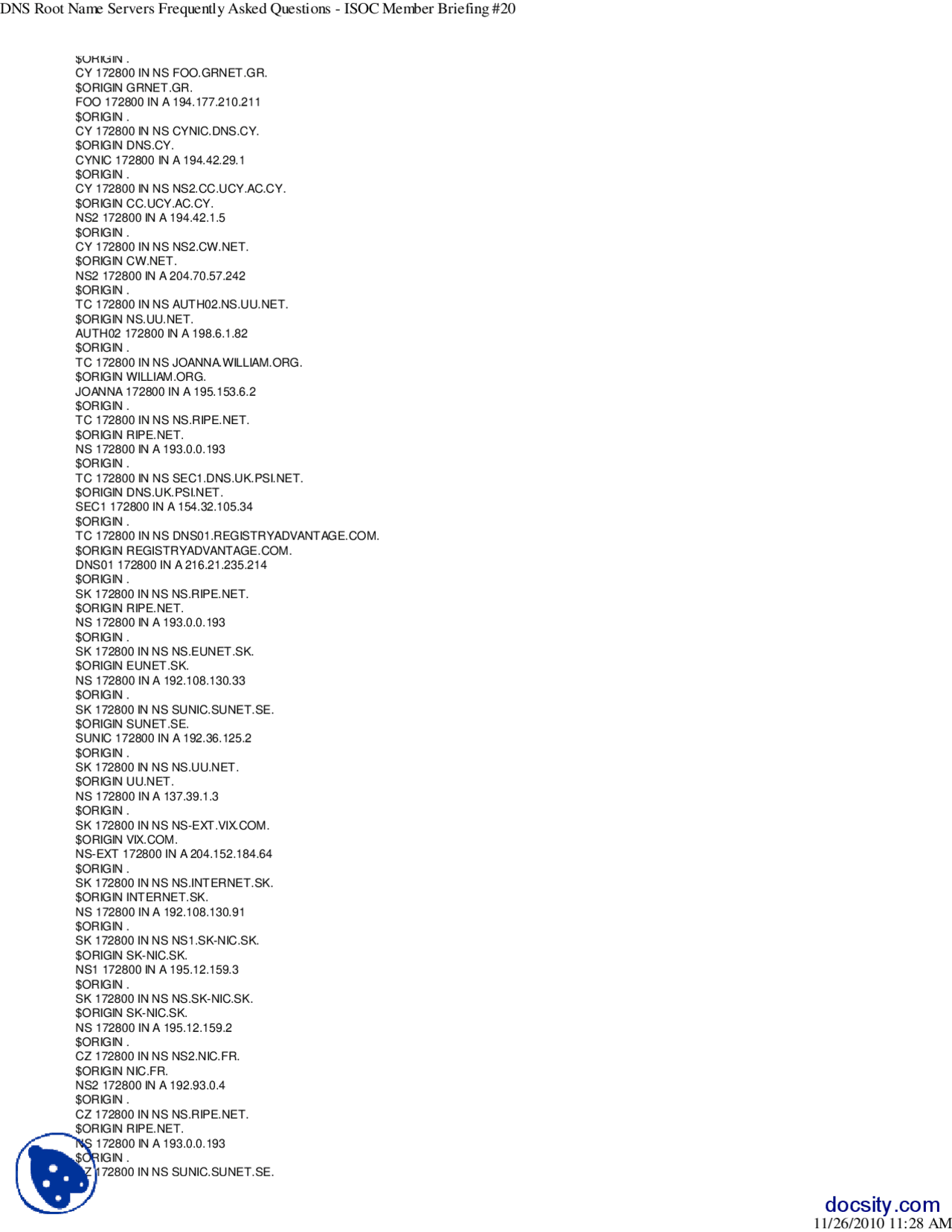 DNS Server Coding, Zone File Part2-Computer Networks-Lecture Slides - Docsity