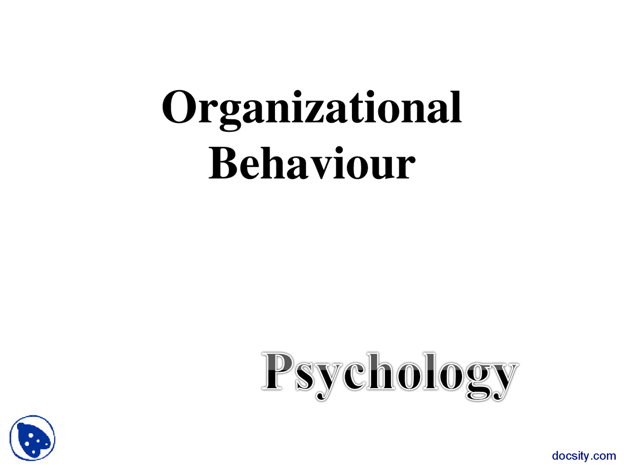 Organizational Behaviour Management Course Lecture Slides Docsity