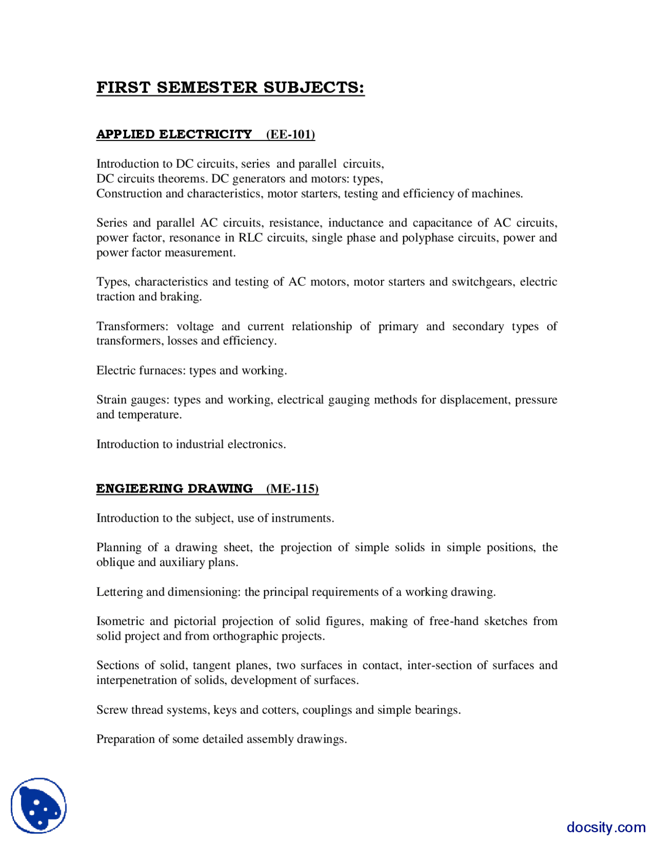 Courses In Ms Metallurgy And Materials Engineering Handout Exercises