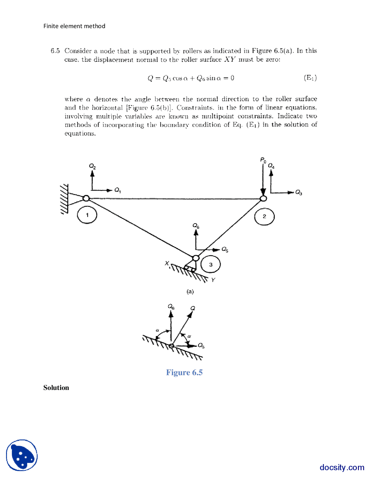 Boundary Conditions2 Finite Element Method Assignment Solution Docsity