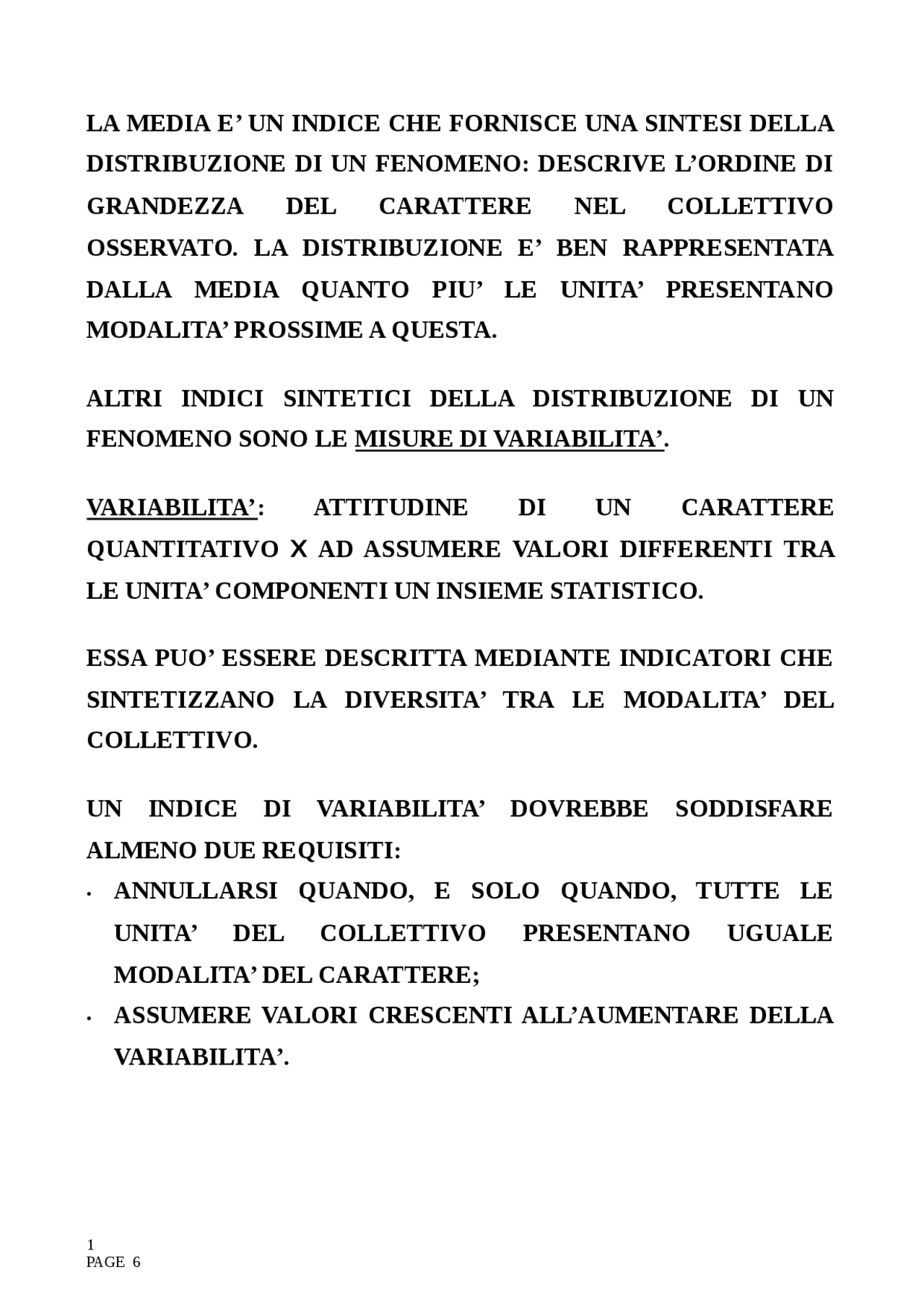 Appunti Statistica Descrittiva Docsity