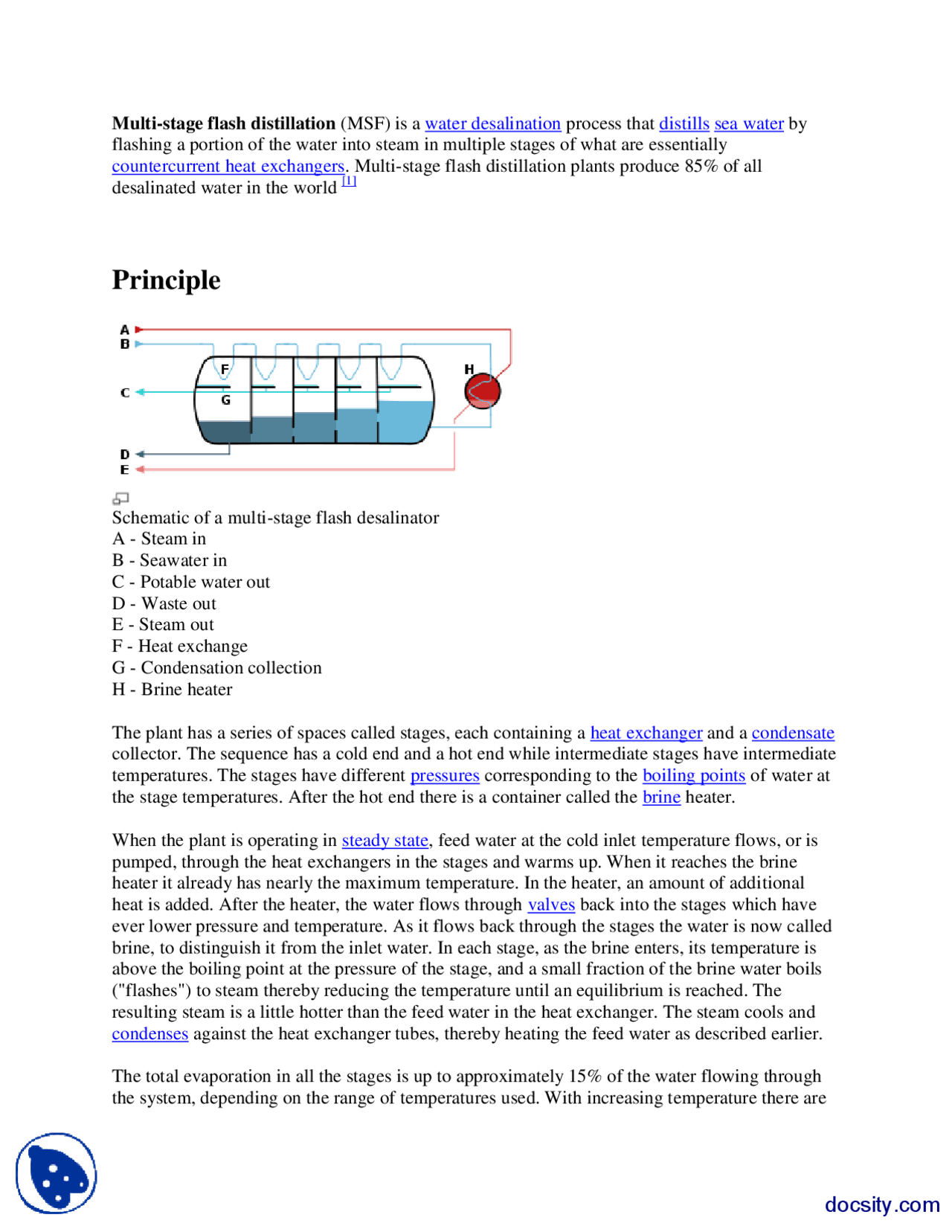 Desalination Process And Material Engineering Handout Docsity